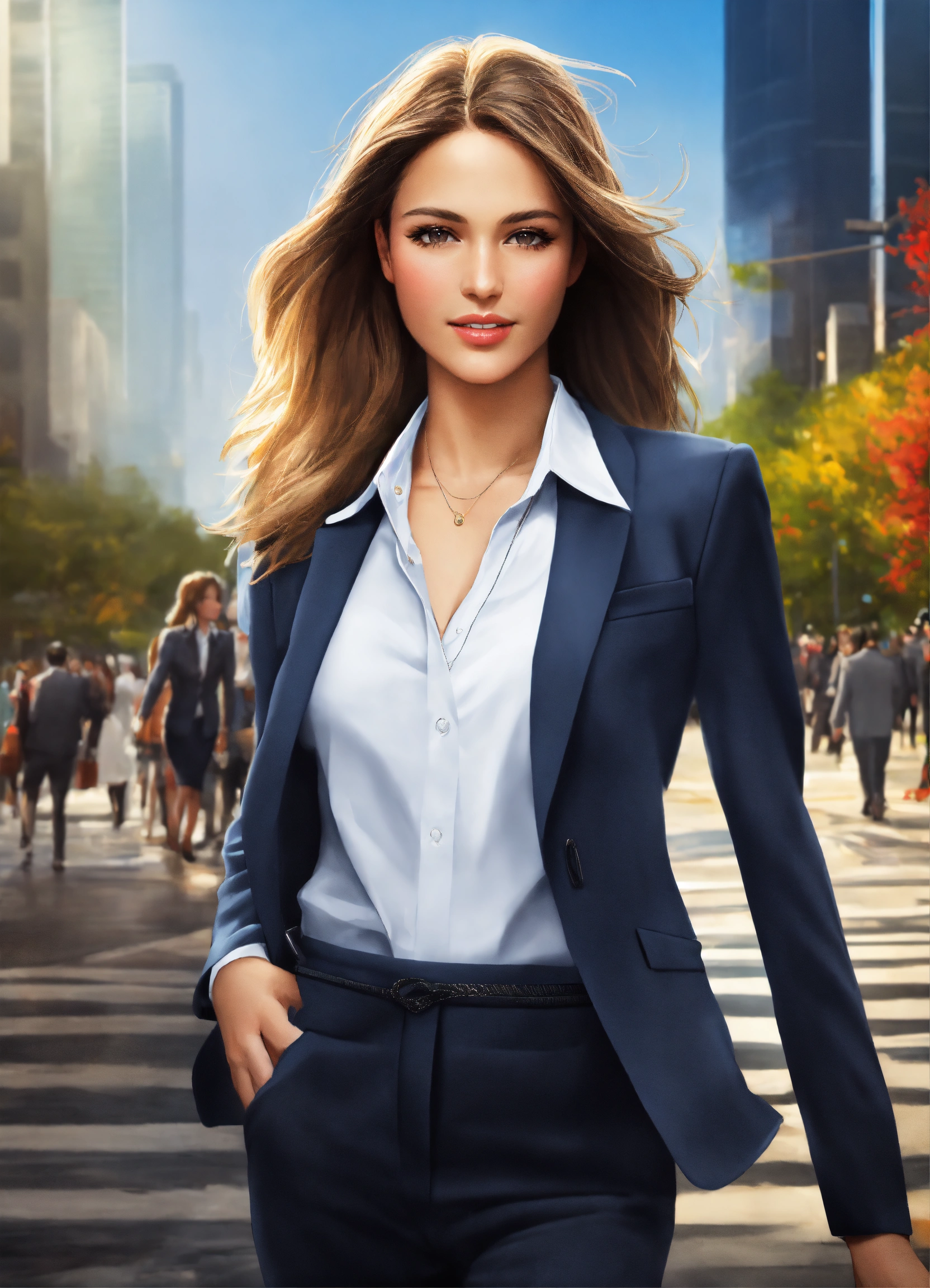Lexica - Business woman, high resolution, realistic, girly