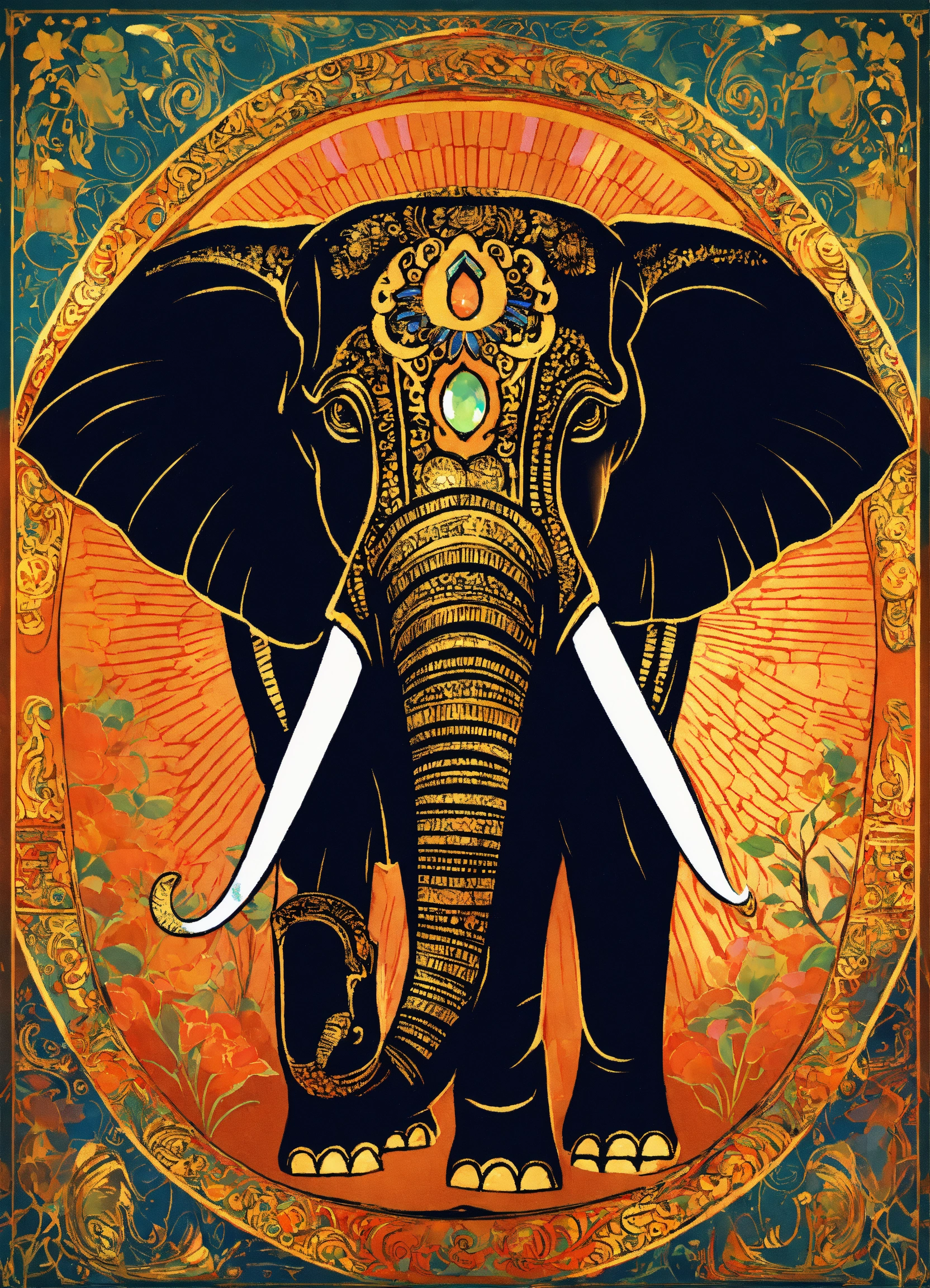 Lexica - Elephant with big pretty eyes love luck magical happy with ...