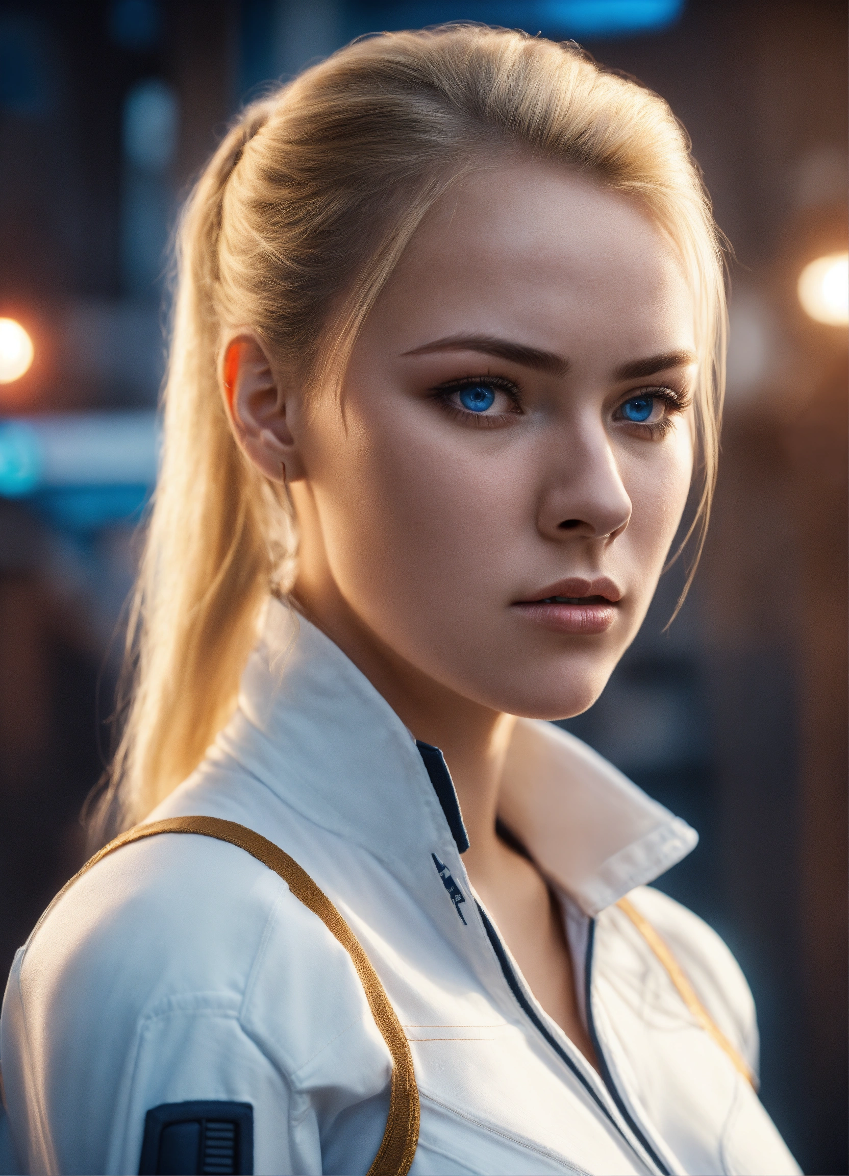 Lexica - A realistic photograph of a pretty 22-year-old woman, blonde ...