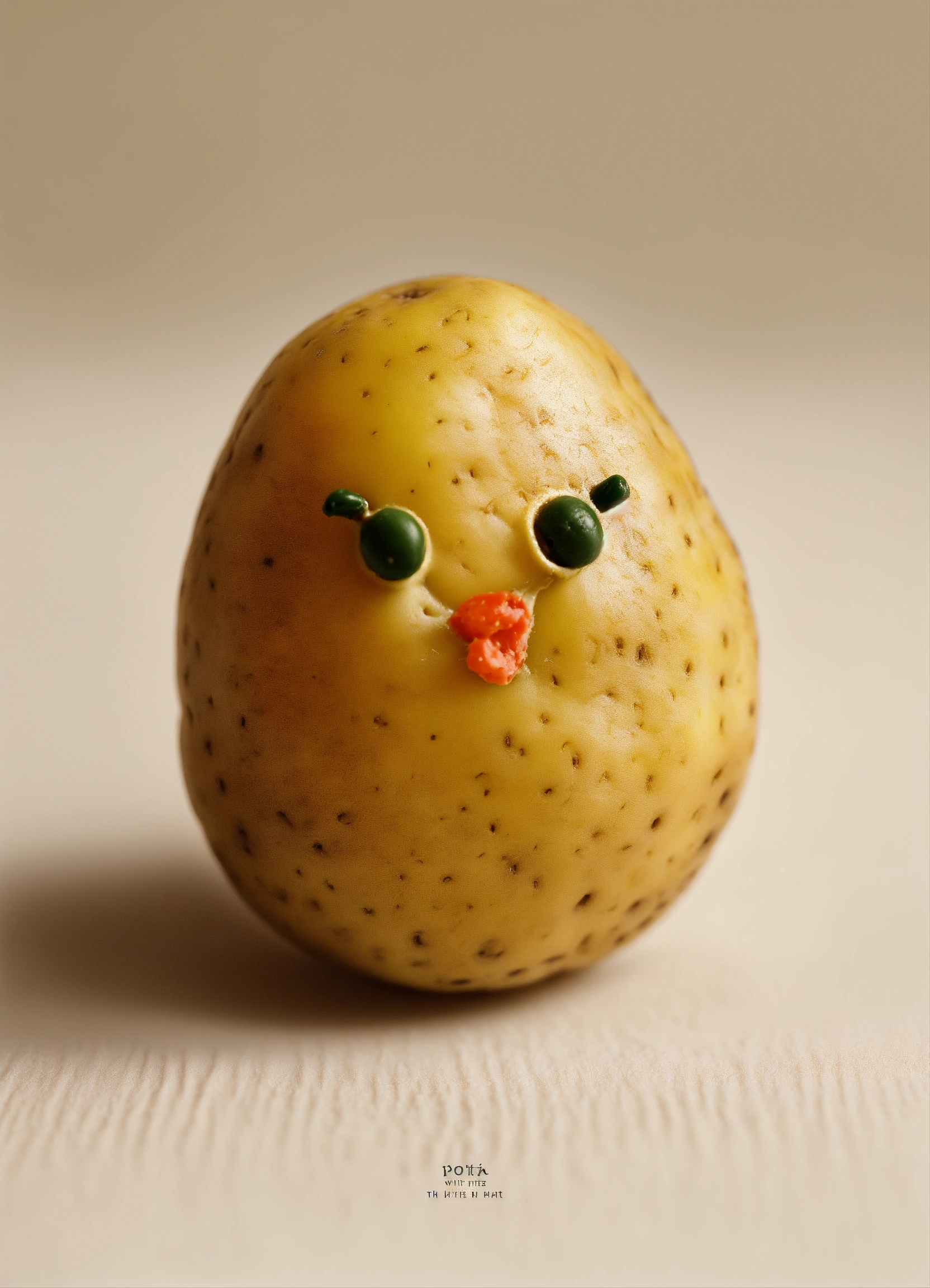 Lexica - A simple minimalist cute baby potato on its side with text ...