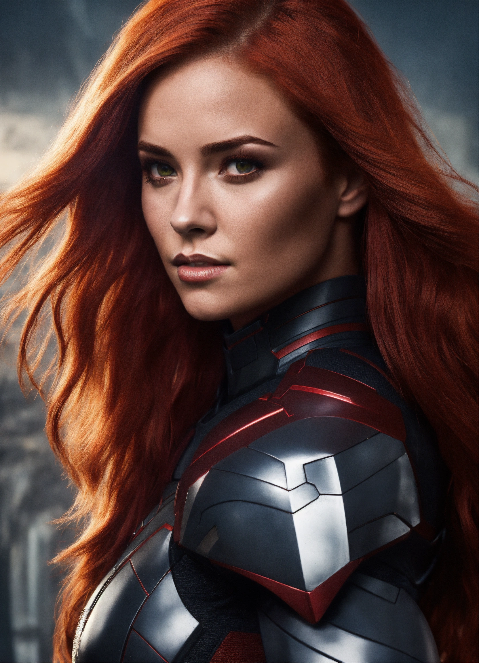 Lexica - Fitness model female X-Men Shadowcat with red hair wearing ...