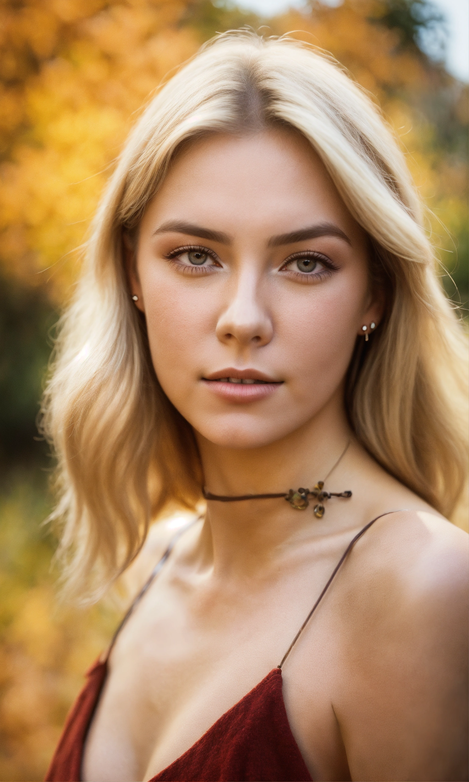 Lexica - A portrait of shy Innocent blond girl with nice make-up (head neck shoulders) enjoying ...