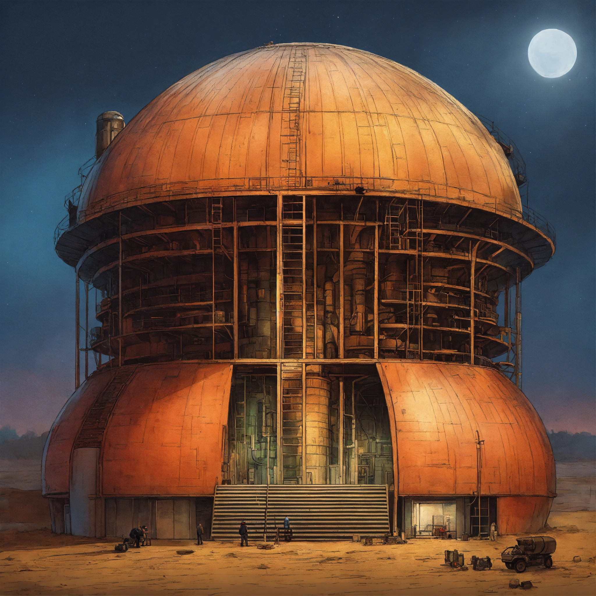 Lexica - Draw a cross section of Silo 18 from Hugh Howey's Silo book ...