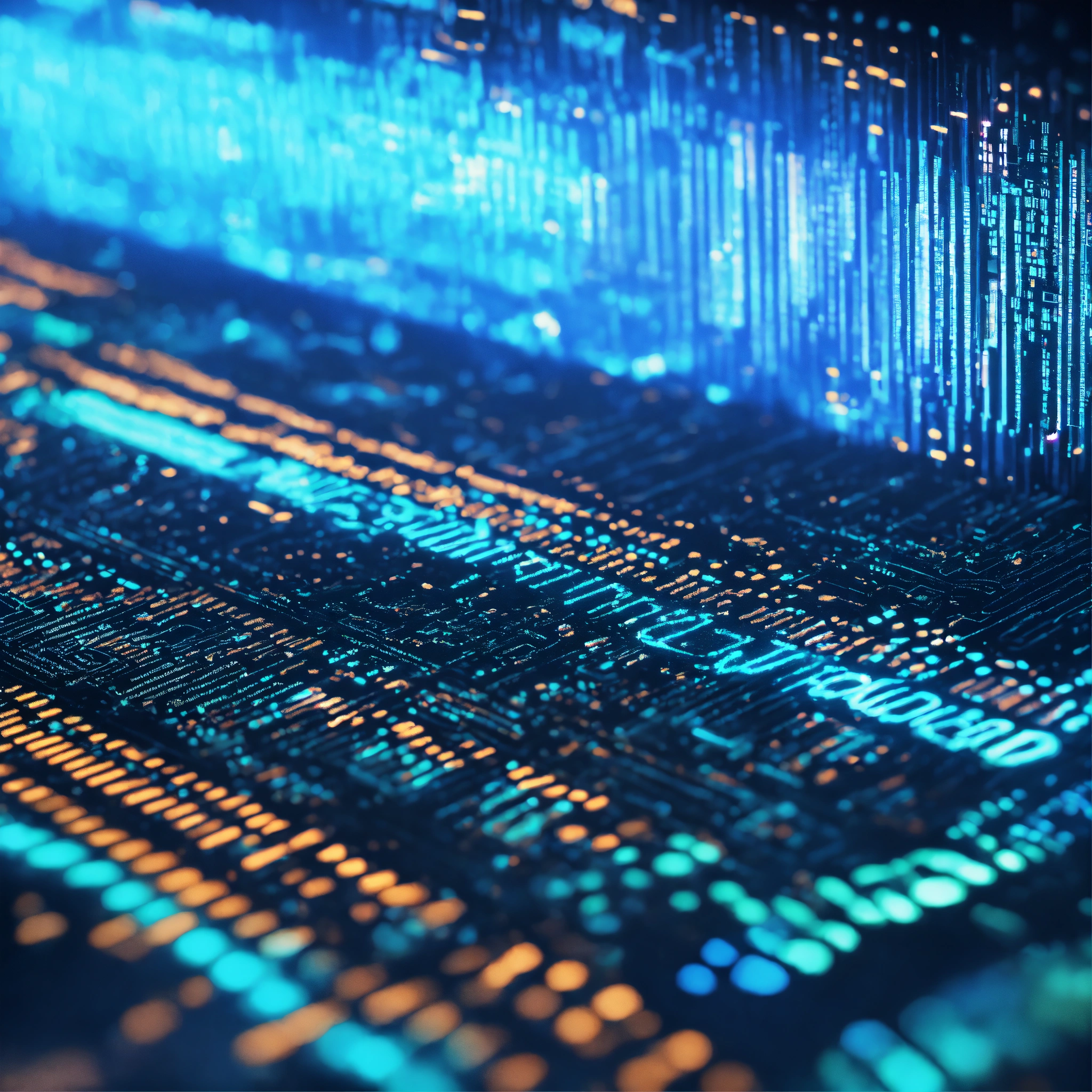 Lexica - Ultra realistic photo of a very high tech 3d software code lit ...