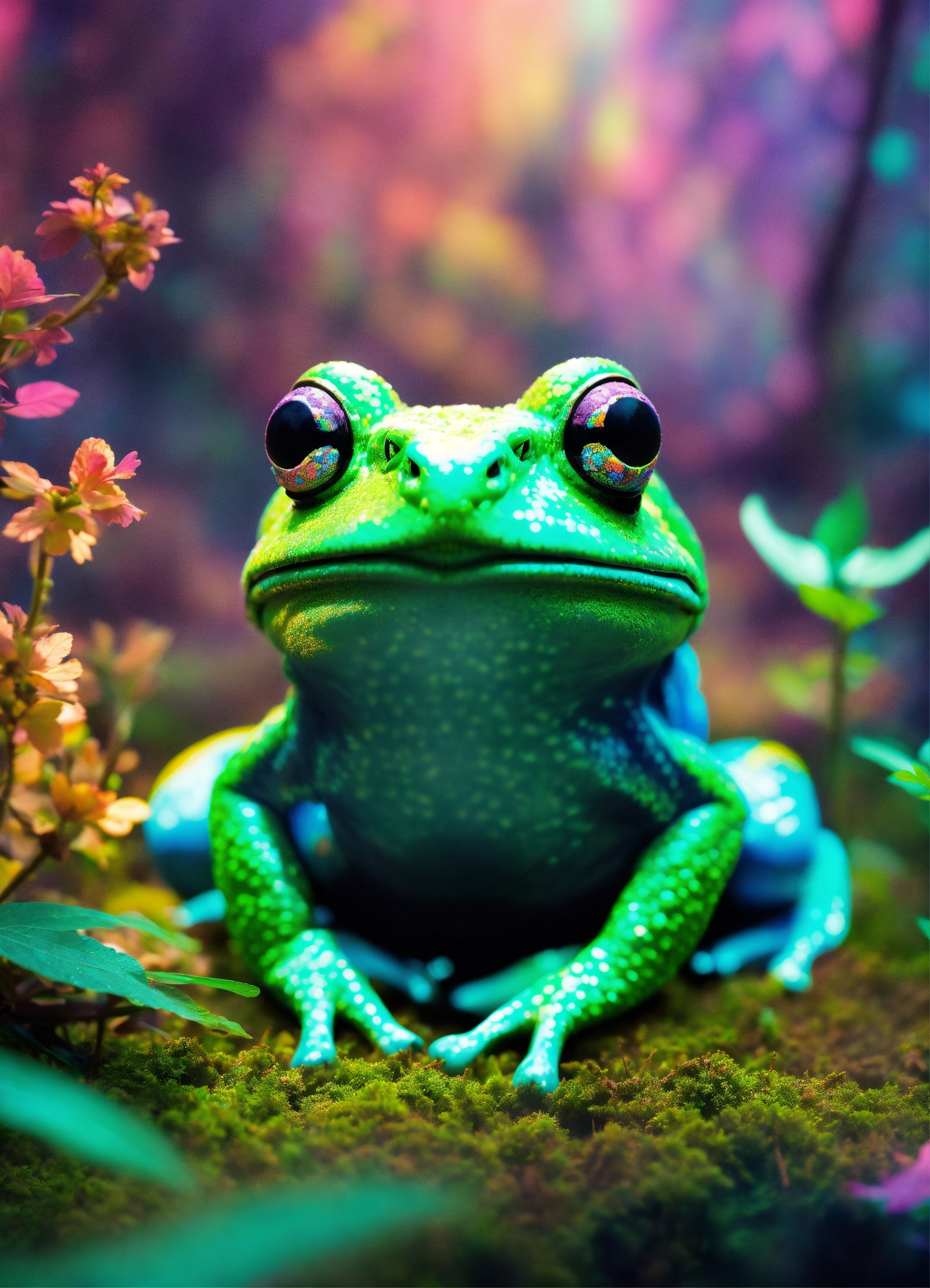 Lexica - I’m Photorealistic pastel trippy raver hippie Toad in surreal ...
