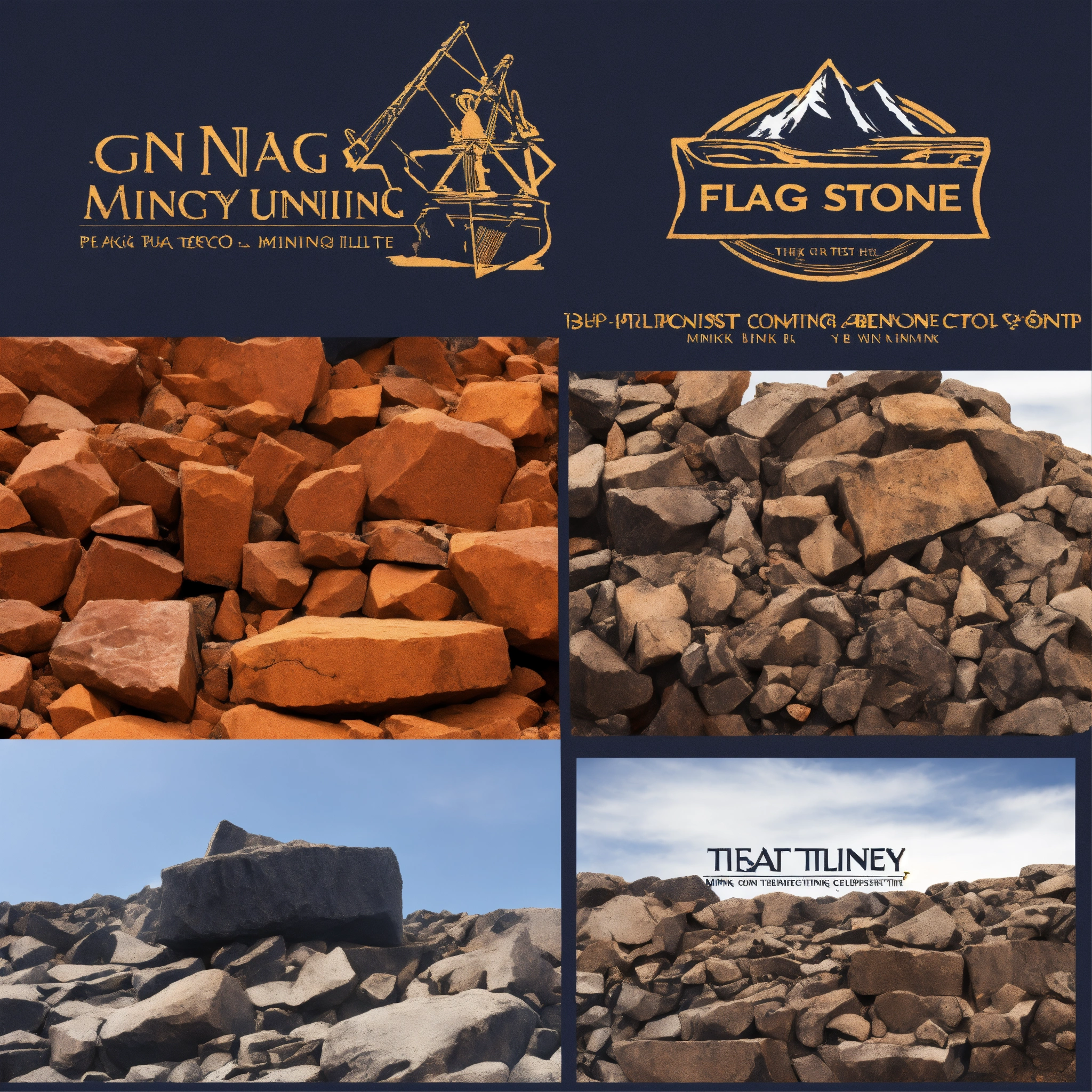 Lexica - Logo test as " FLAG STONE ", granite mining company logo ...