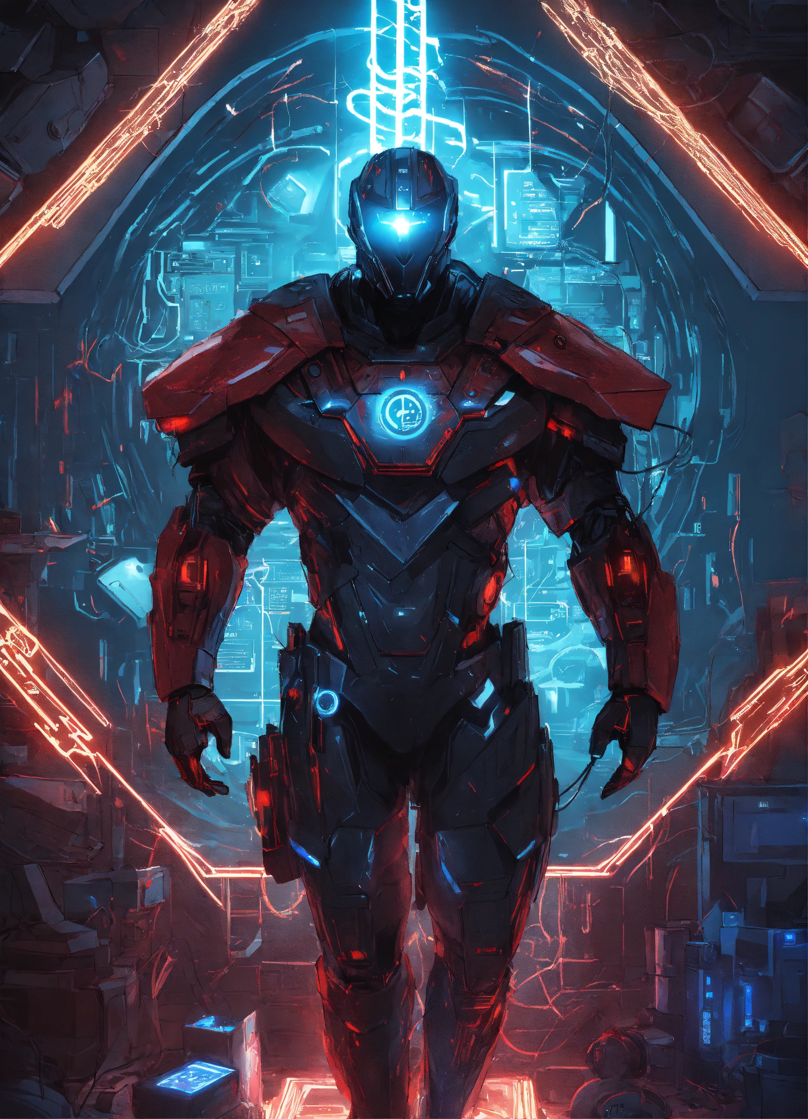 Lexica - Realistic illustration art, ink, Blackout's superpowers, he's ...