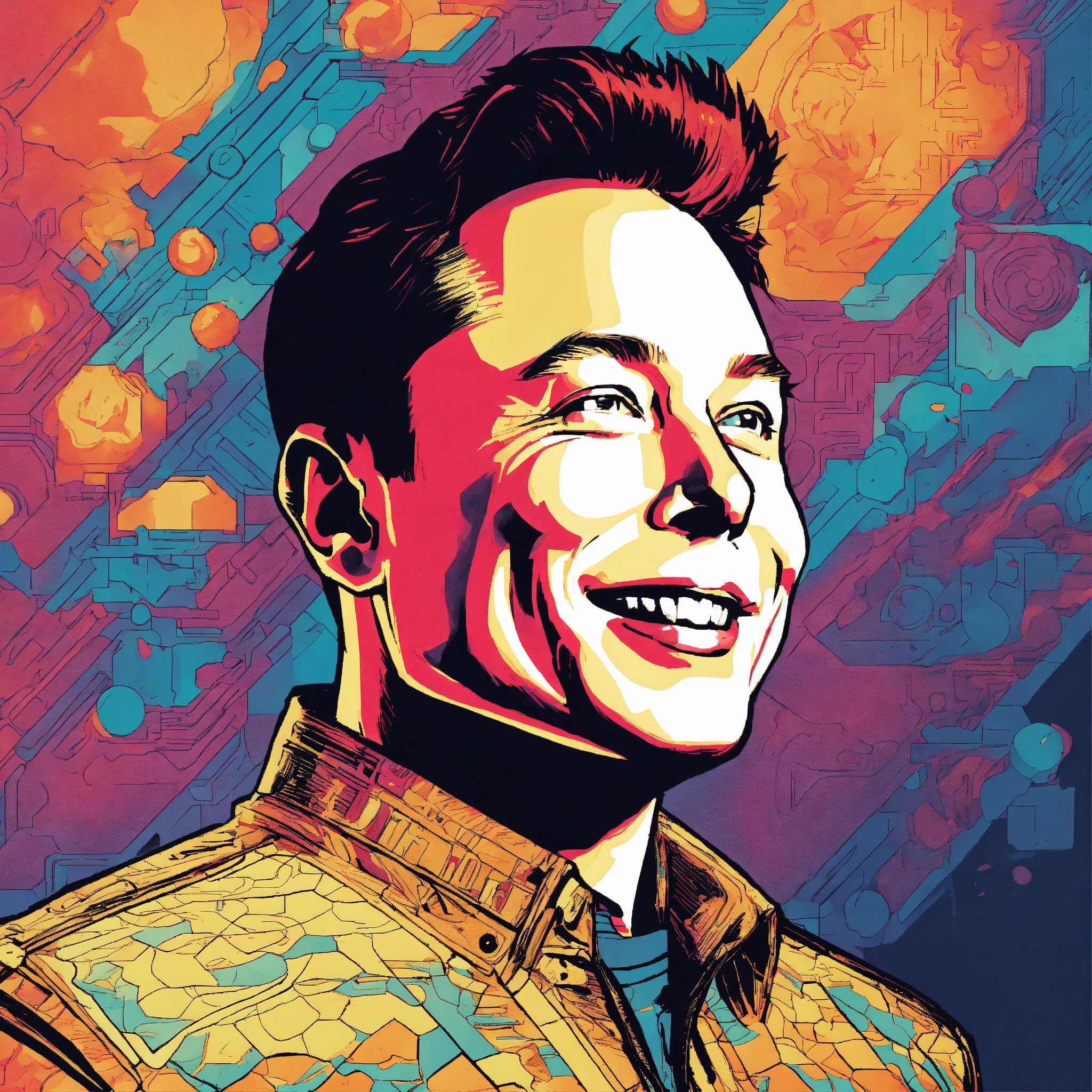 Lexica - INPUT = Elon Musk OUTPUT = Elon Musk, Retro comic style ...