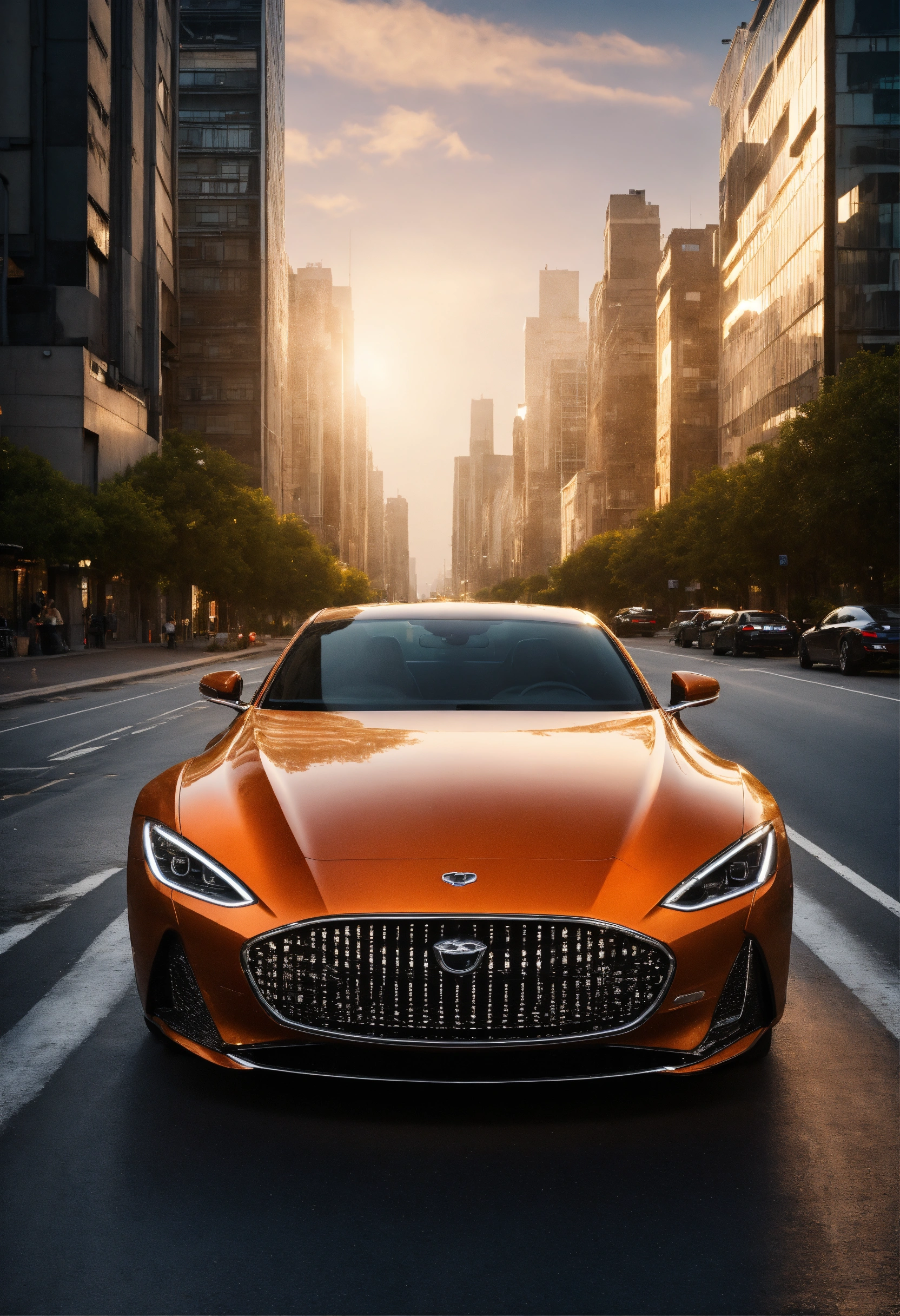 Lexica - Picture a modern and elegant luxury car with a sleek and ...