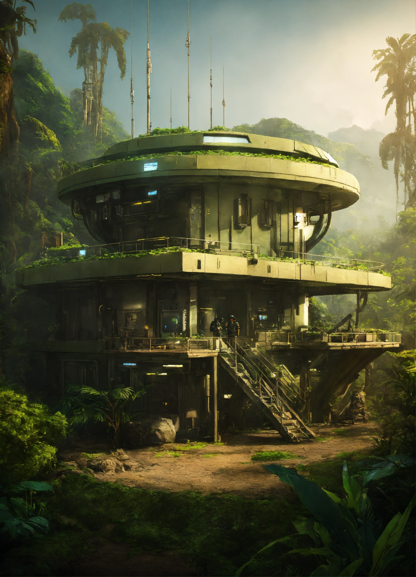 Lexica - Sci fi military jungle compound