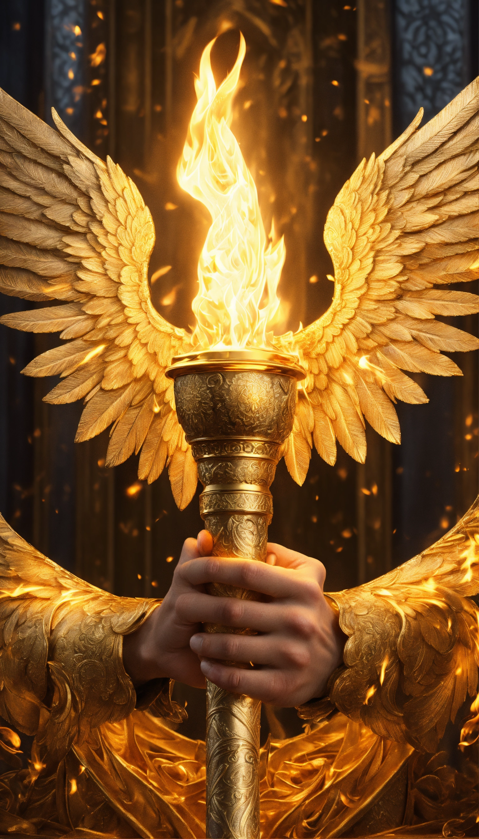 Lexica - Hands. Beautiful and detailed men taking a powerful Torch ...