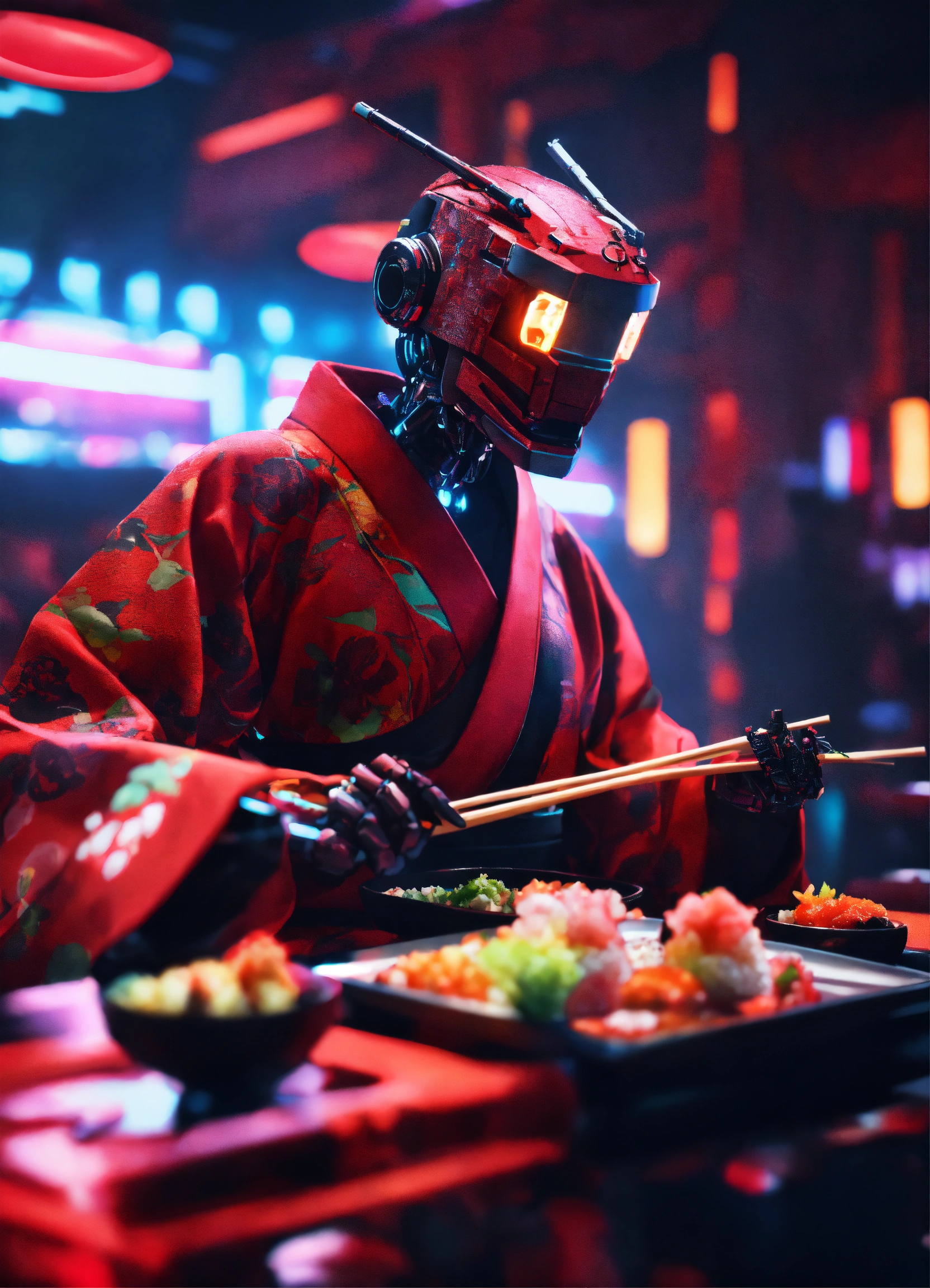 Lexica - Dark aesthetic, a realistic grunge ugly robot cyborg eating ...