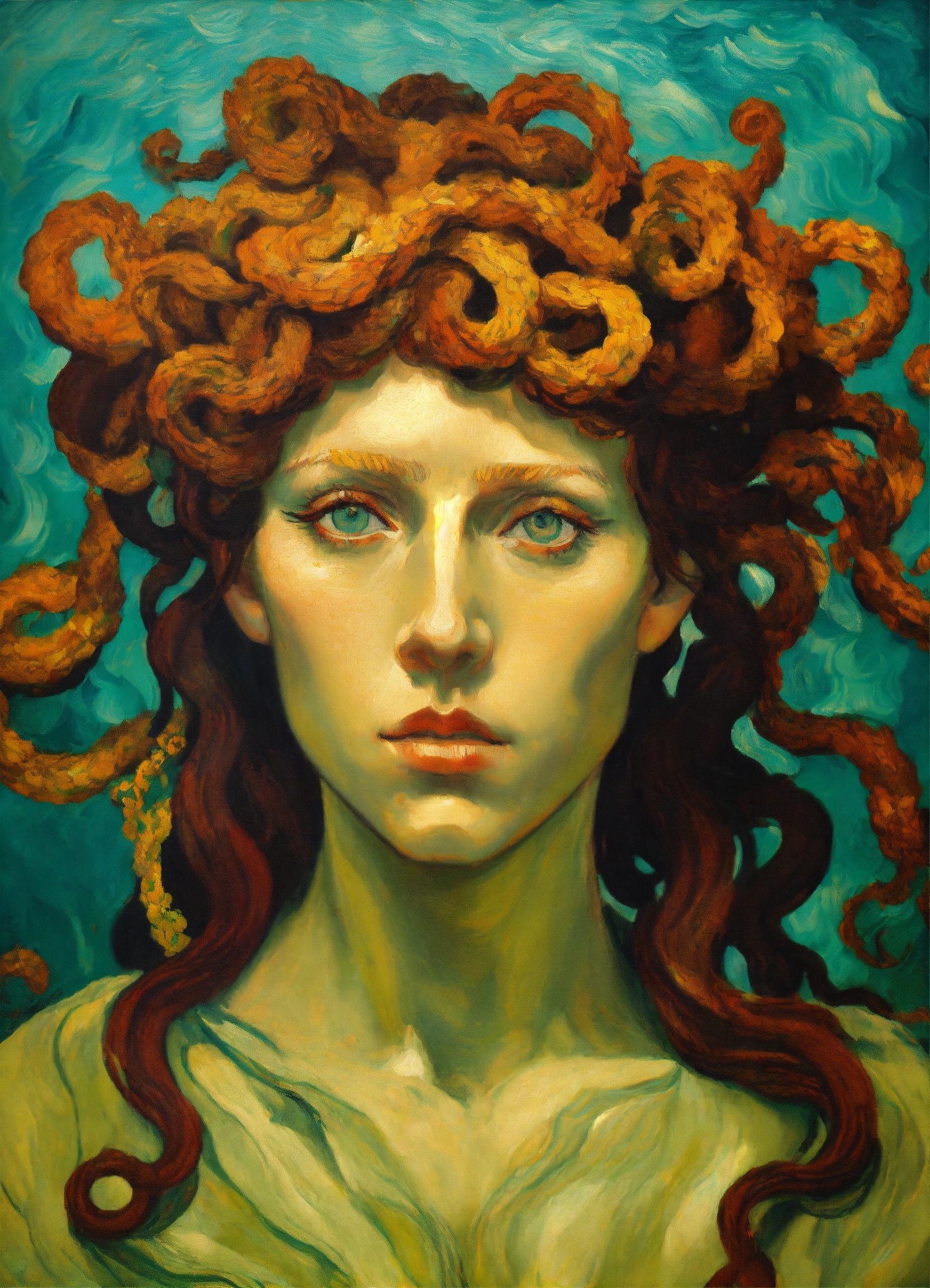 Lexica - Realism Vincent van Gogh painting Medusa