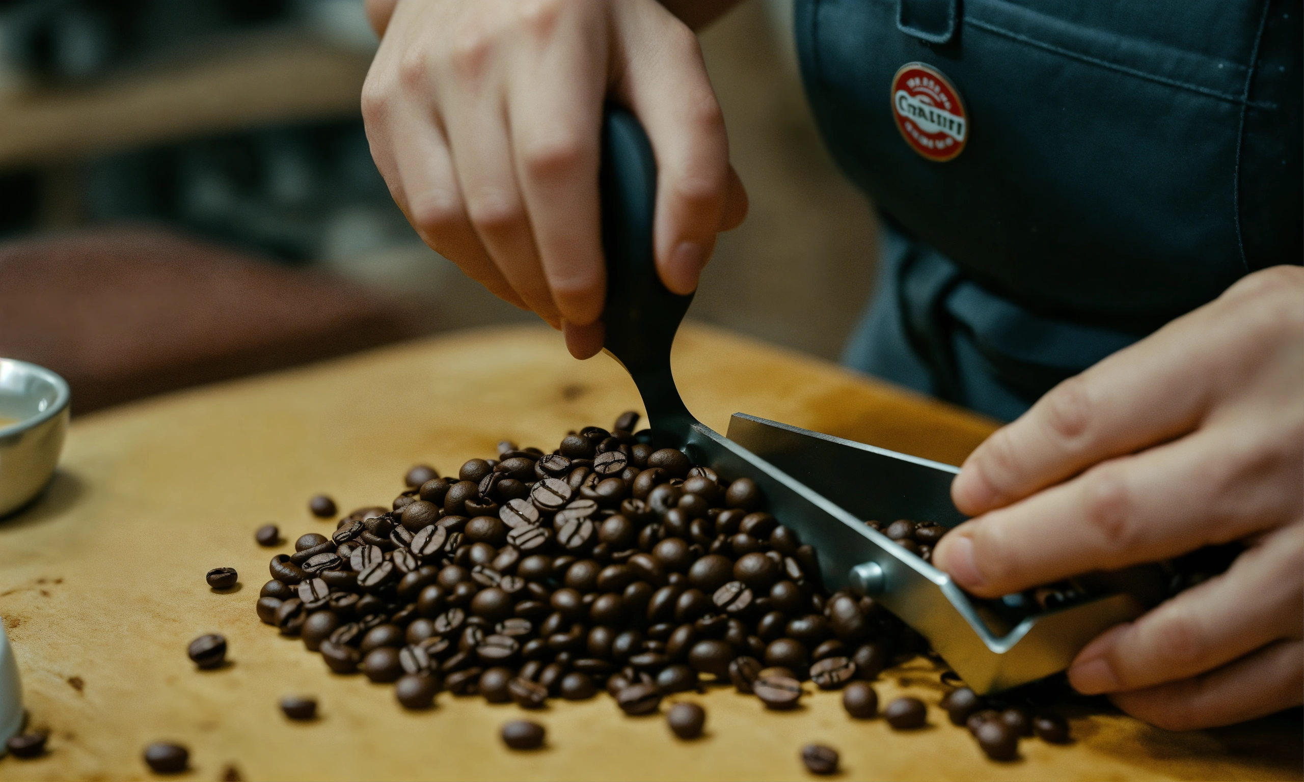 Lexica - Barista girl grinds coffee beans using a grinding tool, high ...