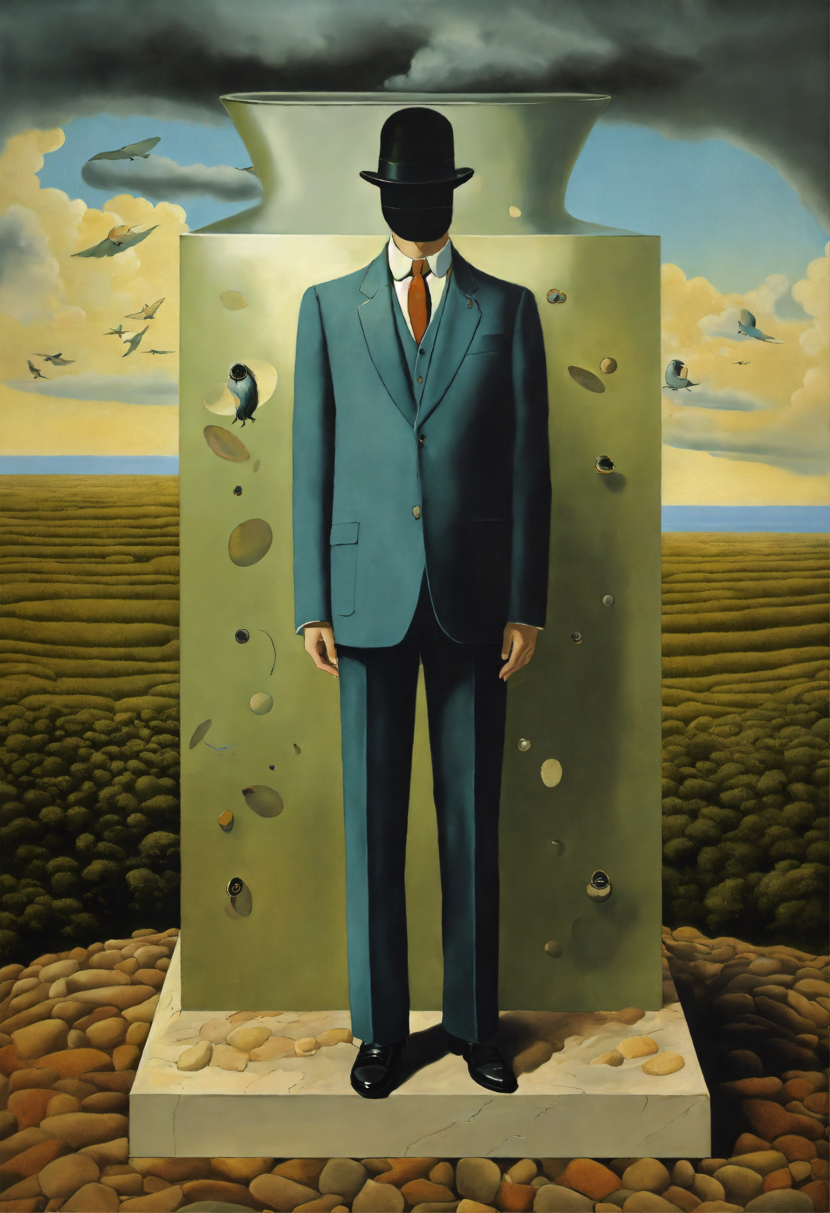Lexica - "Crowl in the form of Consciousness" by Rene Magritte a ...