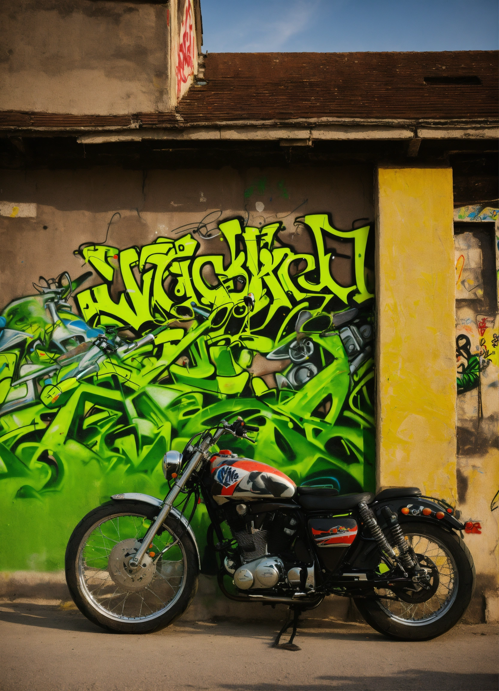 Lexica - Graffiti in the wall saying wicked game in green and ...