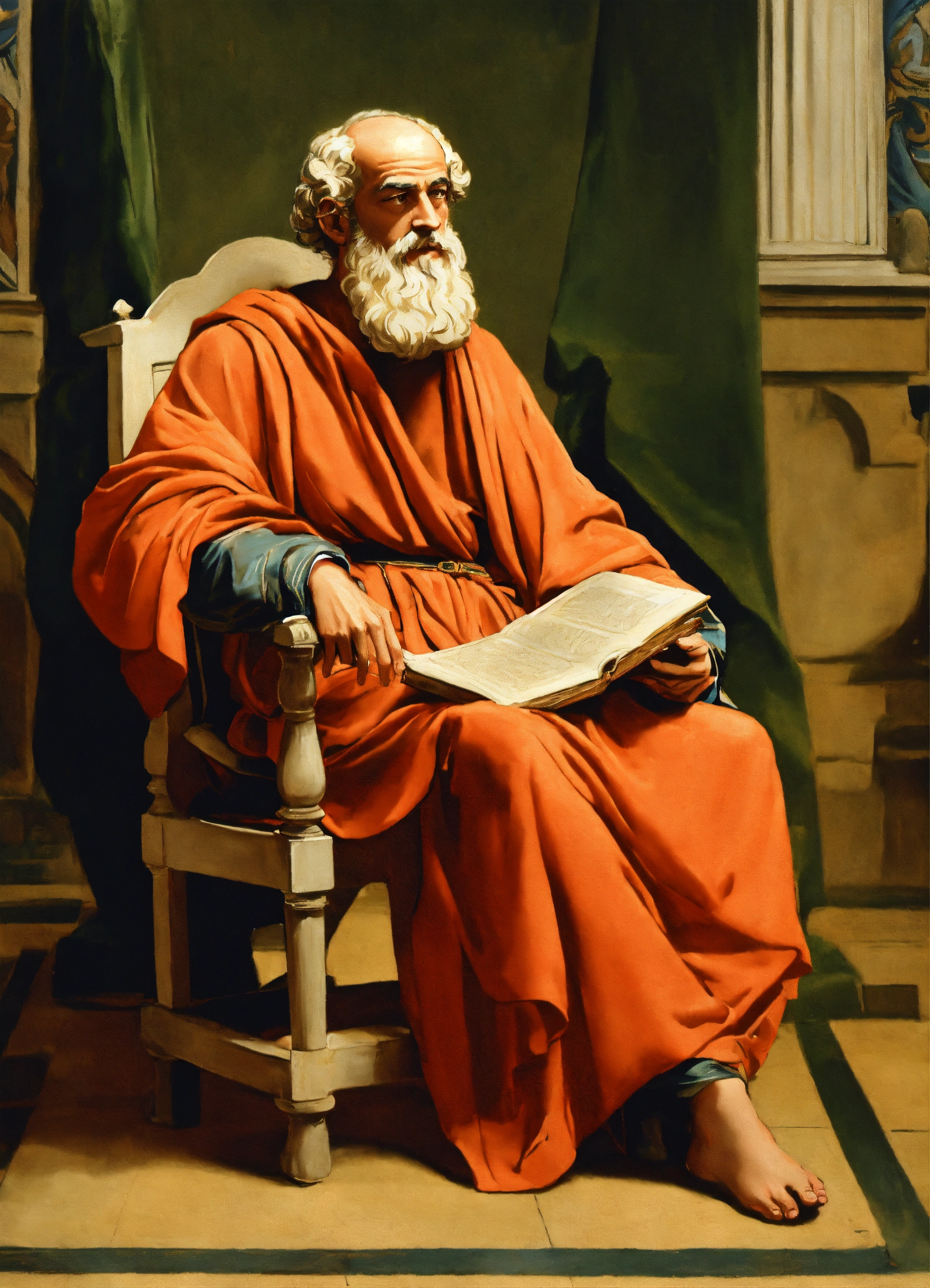 Lexica - A greek philosopher sat on a chair