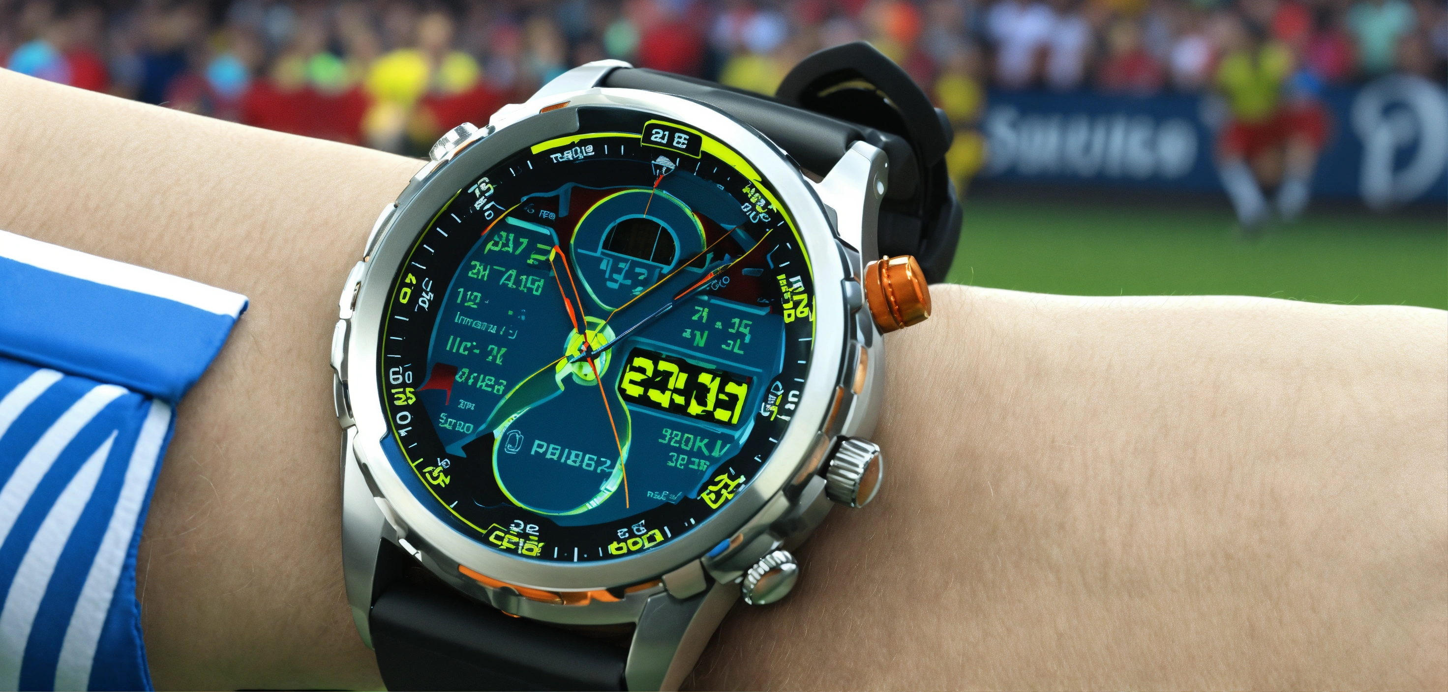 Lexica - Digital watch on the wrist of a football referee during the ...