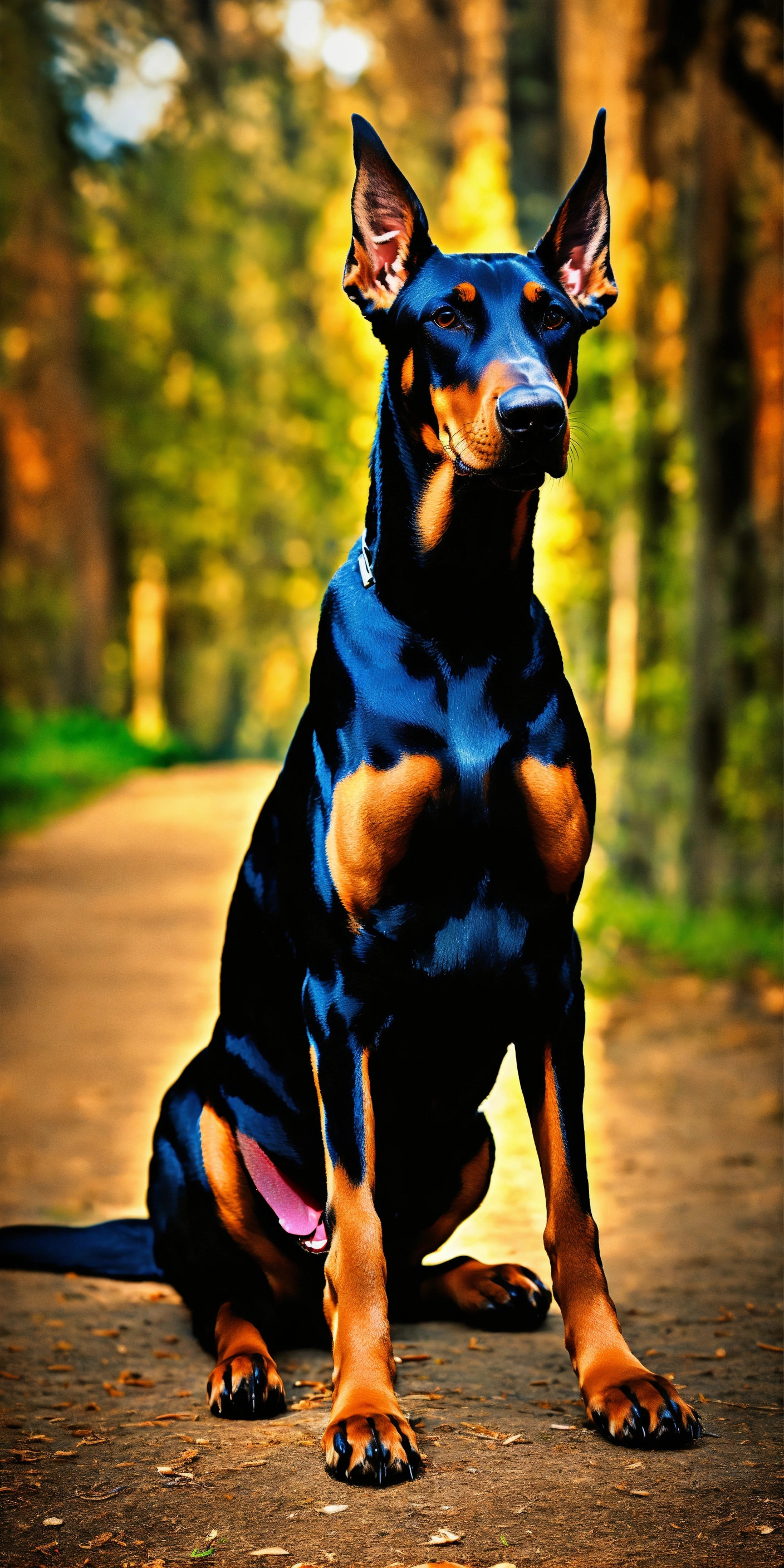 Lexica - 5 Doberman Pinscher Exhibits high intelligence, trainability ...