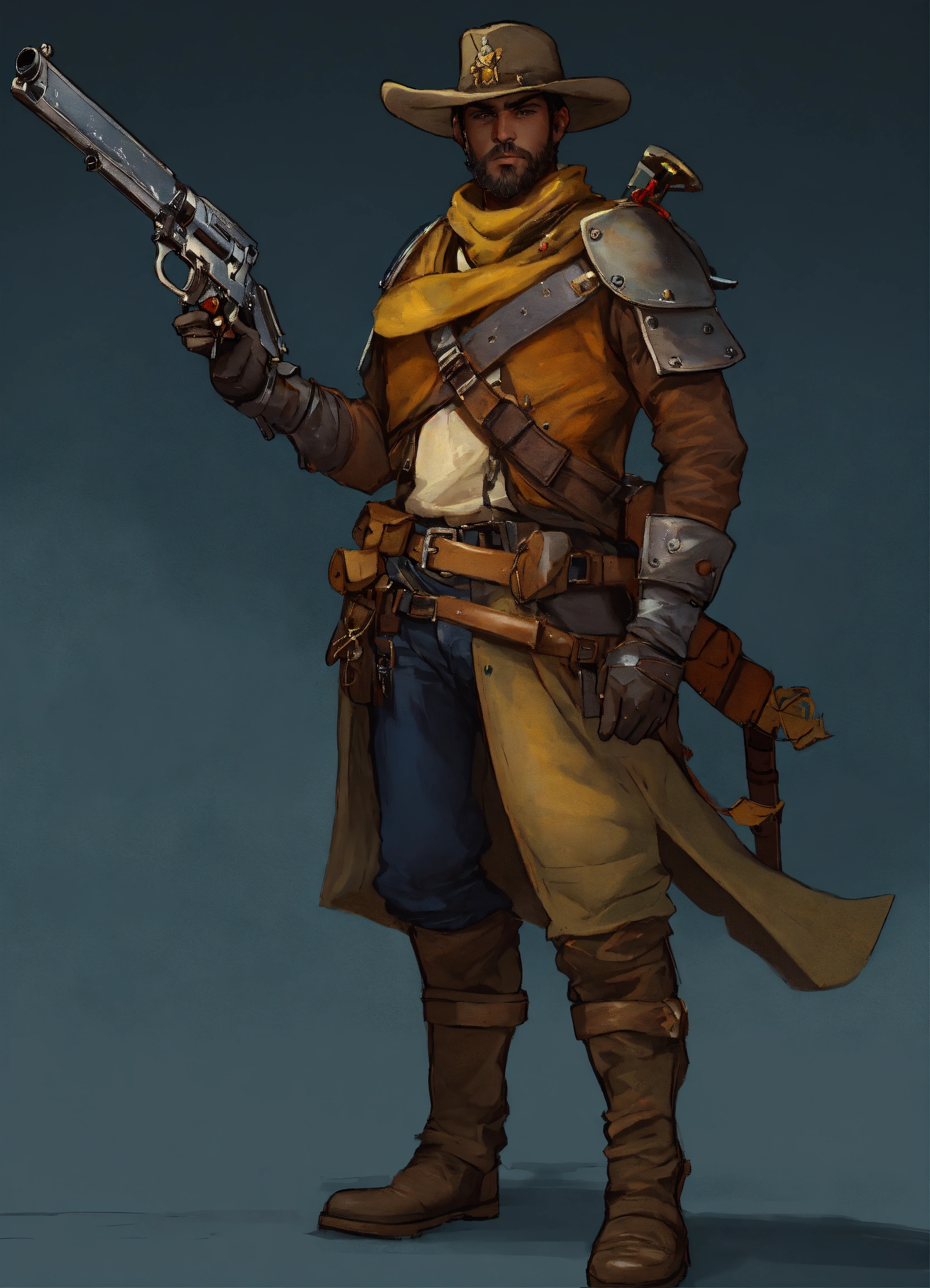 Lexica - Male human bounty hunter, with a shortsword in his left hand ...