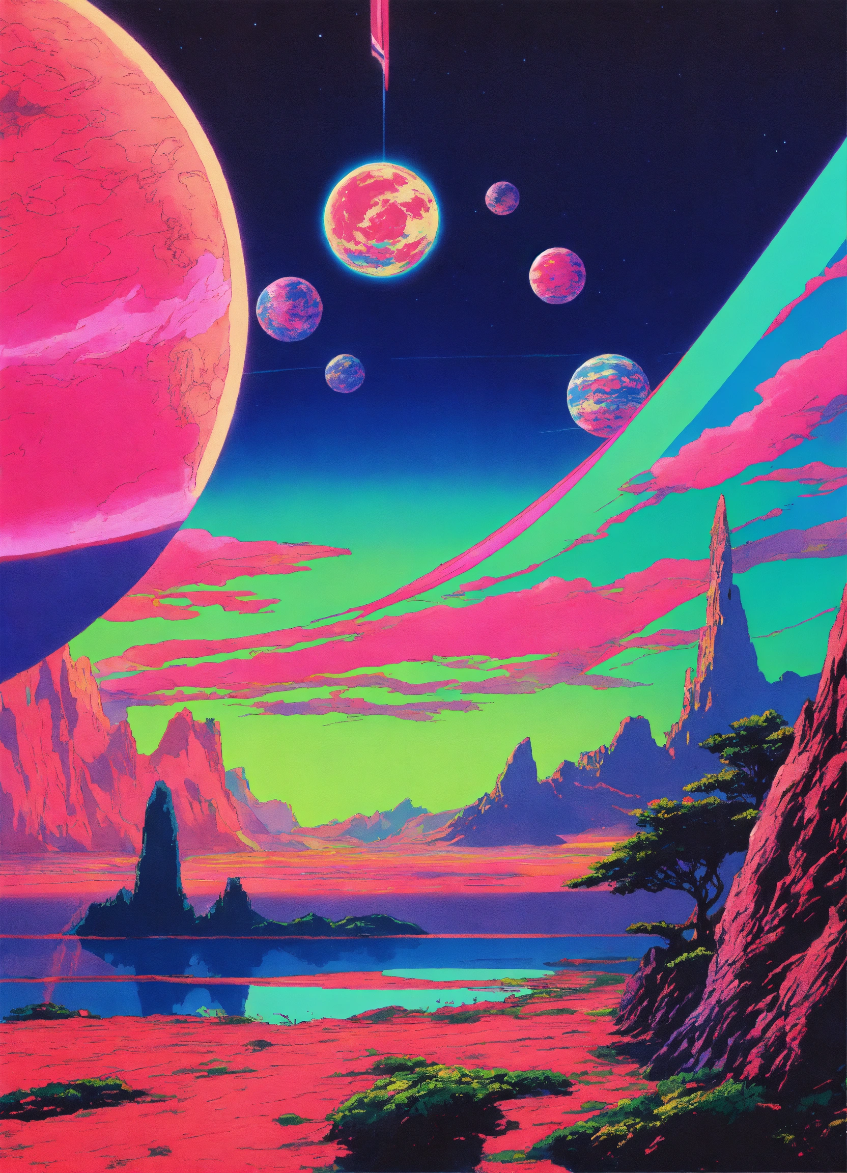 Lexica - 80s anime alien planets