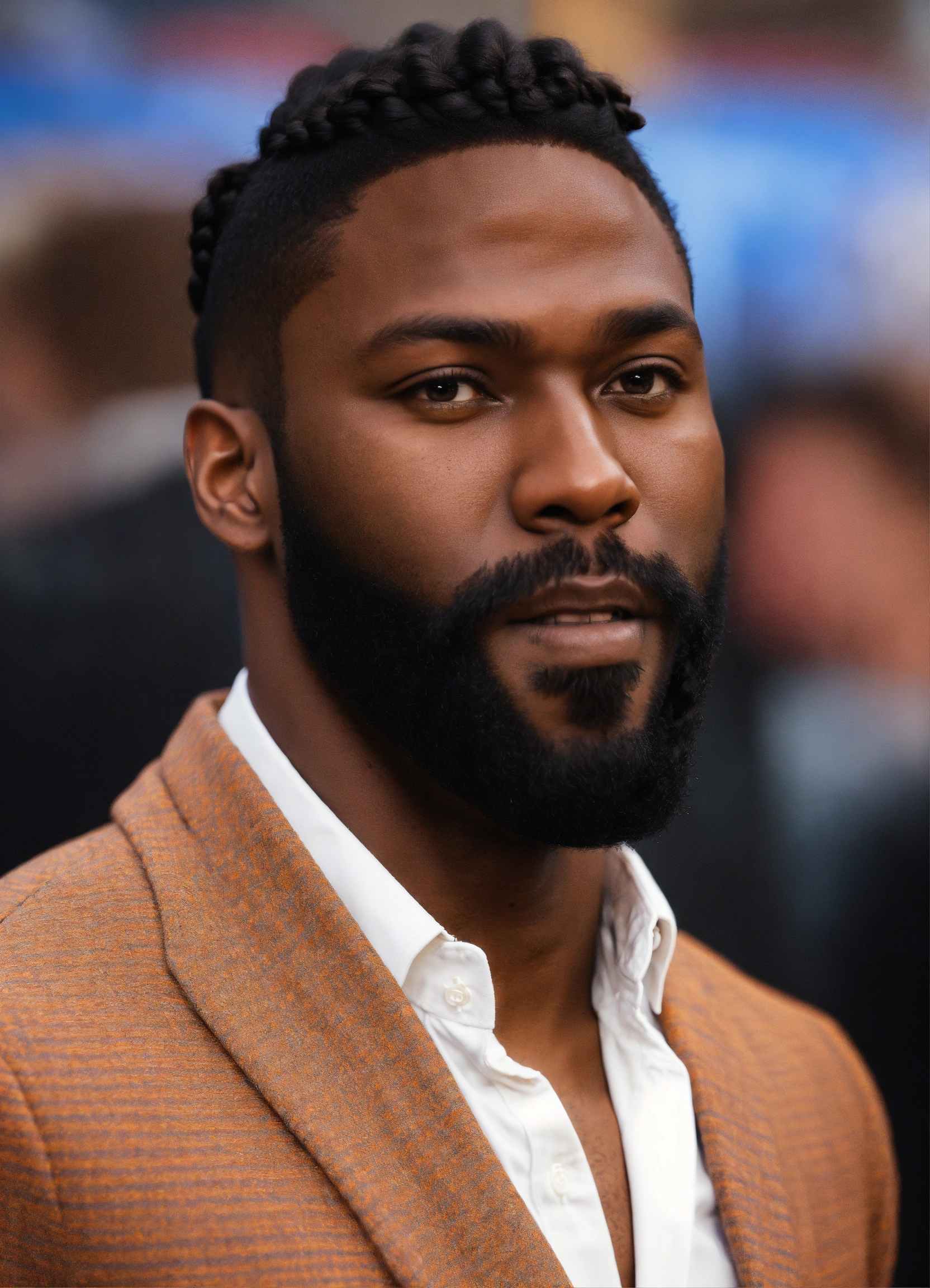 Lexica - Dark-skin Black man in his late 30s Broad muscular build Well ...