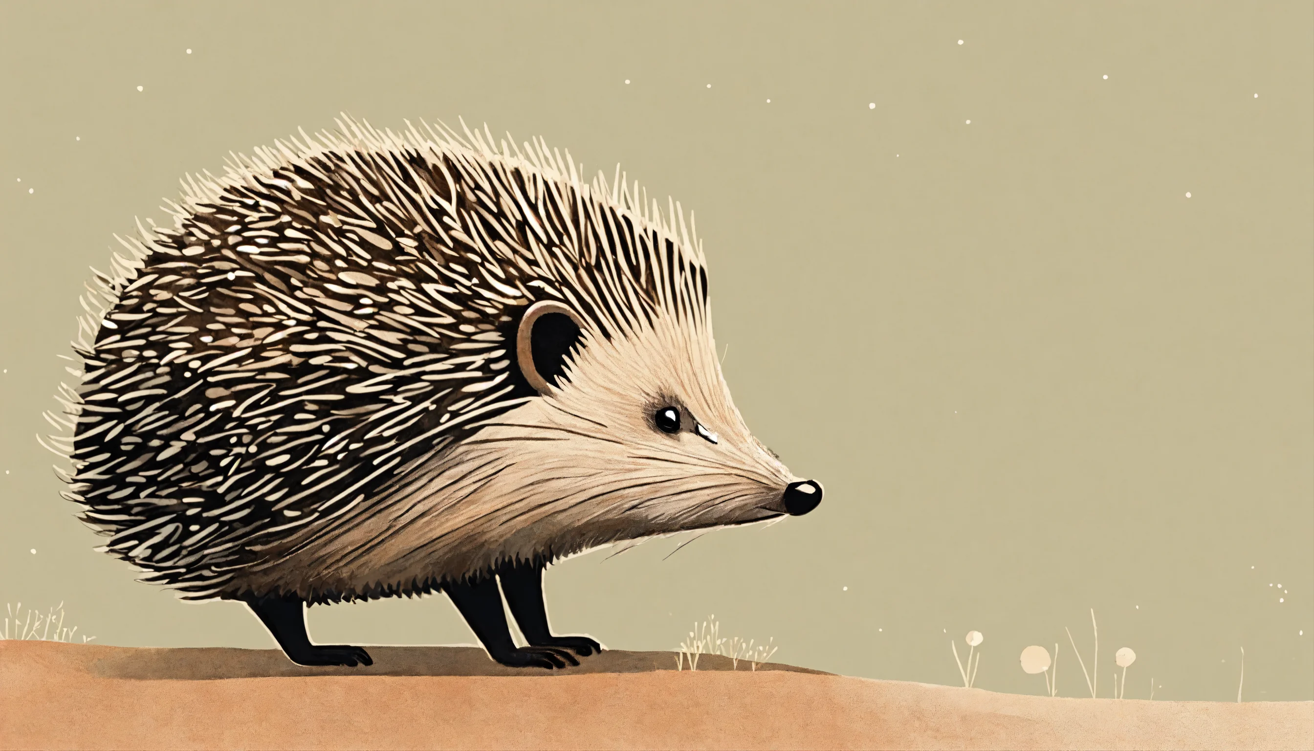 Lexica - A cute minimalistic simple hedgehog side profile Clipart ...