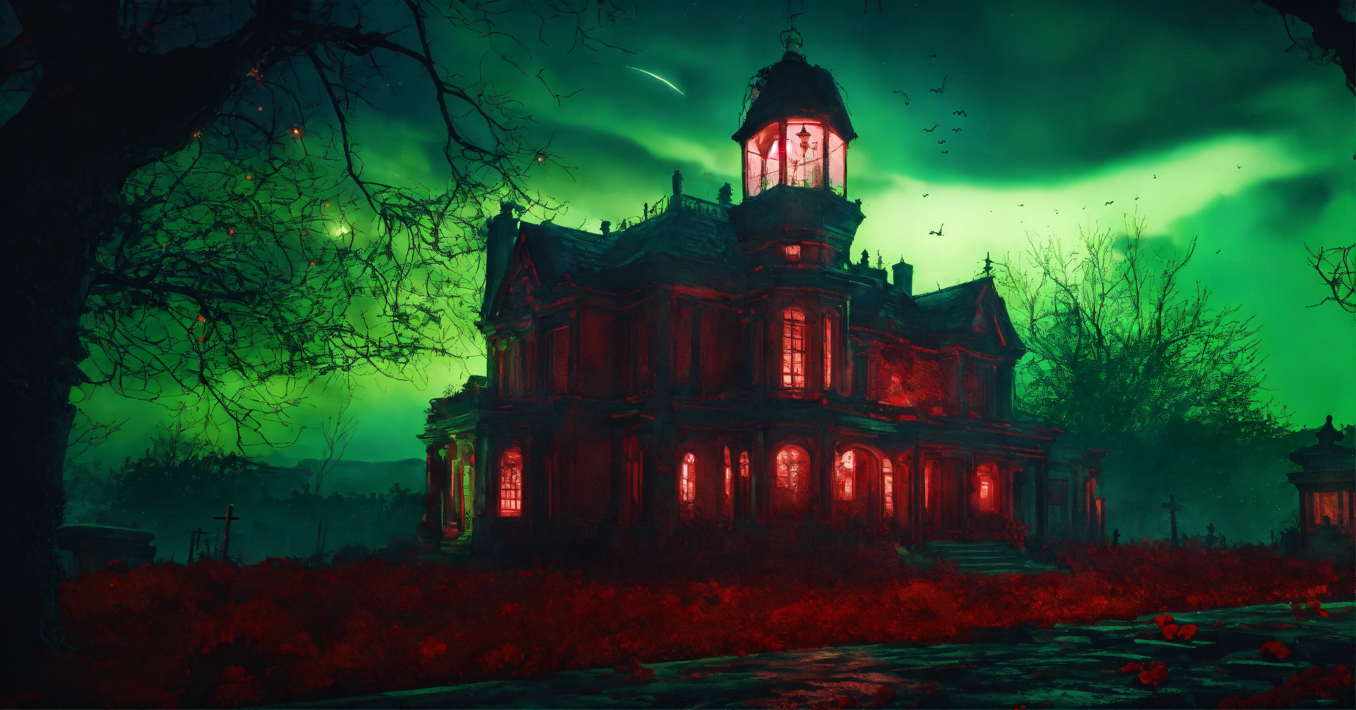 Lexica - Abandoned spooky mansion, urbex, green creepers, Victorian ...