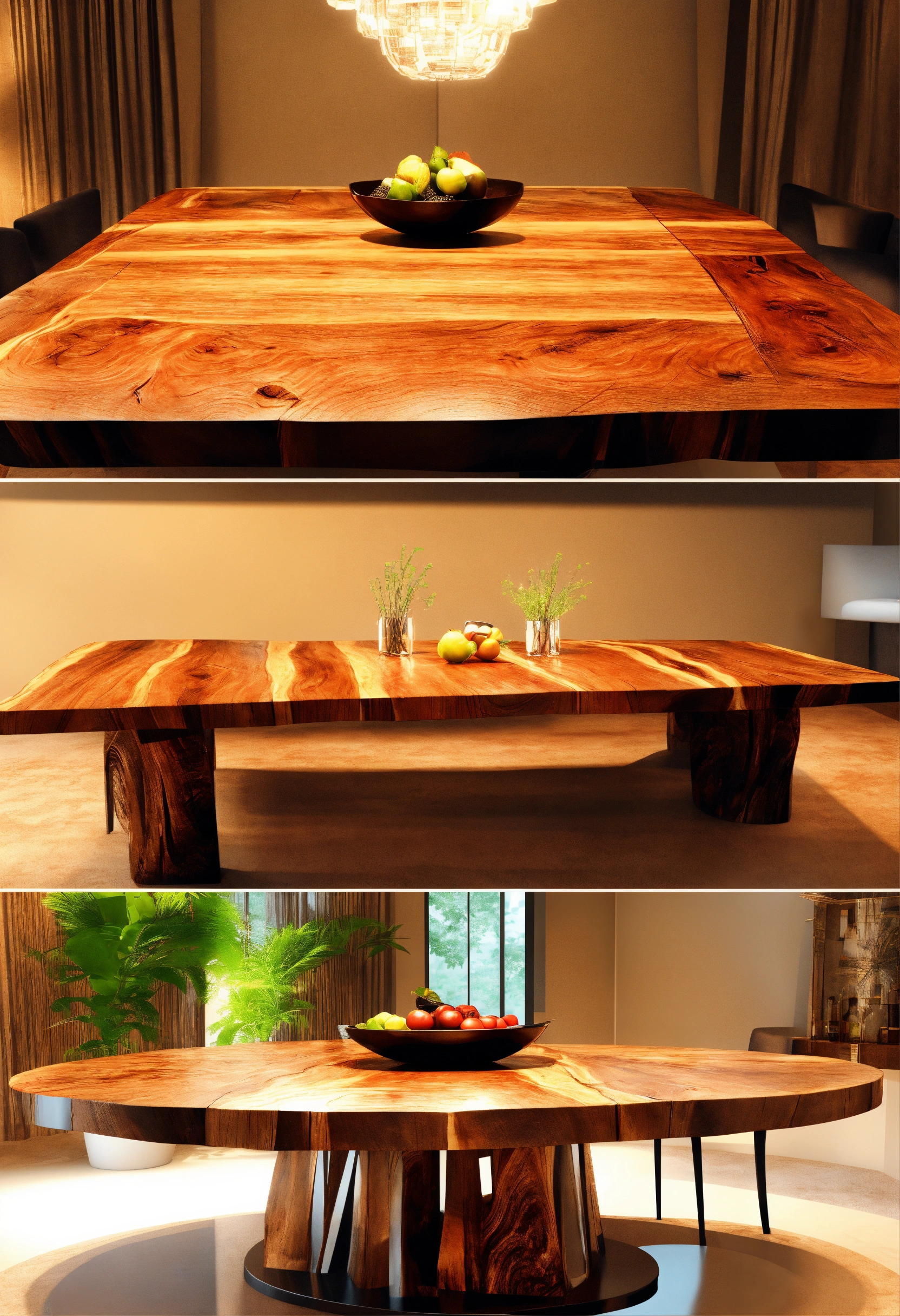 Lexica - Solid wood dining table 3D Art