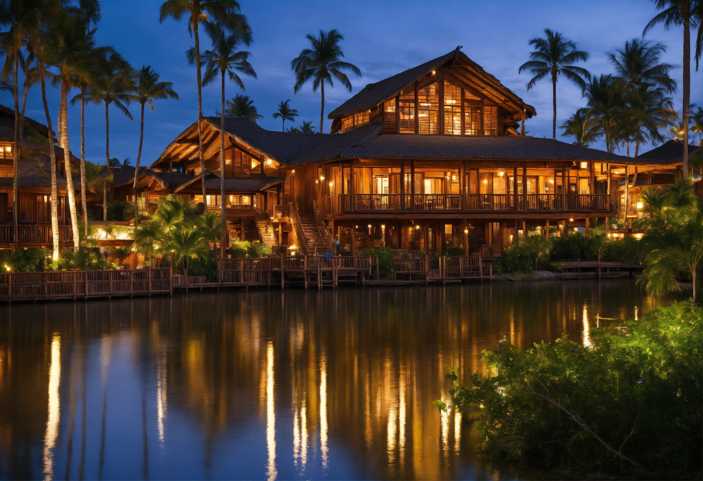 Lexica - Polynesian village house, big veranda, Polynesian village ...