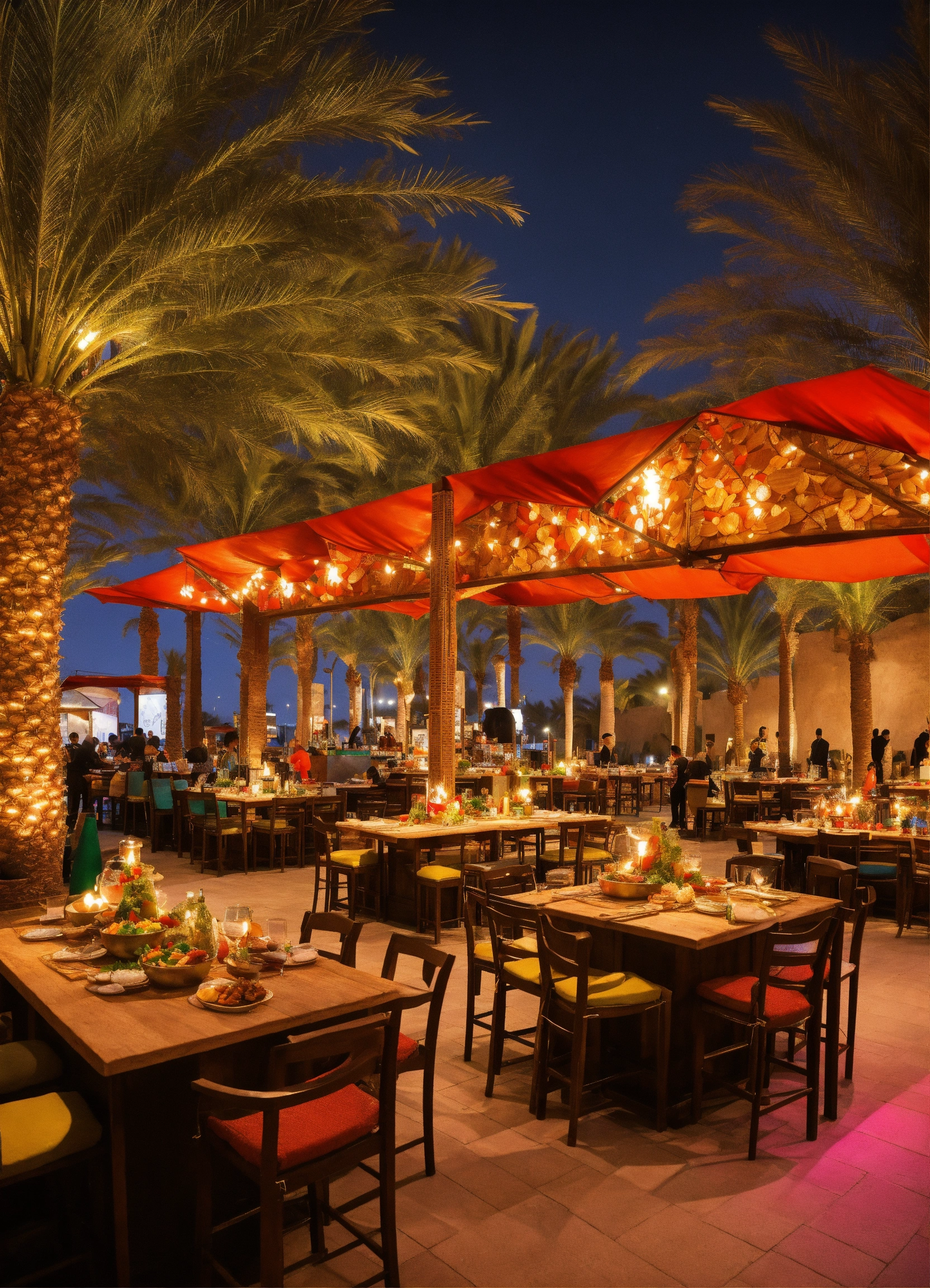 Lexica - Visualize a vibrant scene at the 'Taste of Bahrain' Food ...