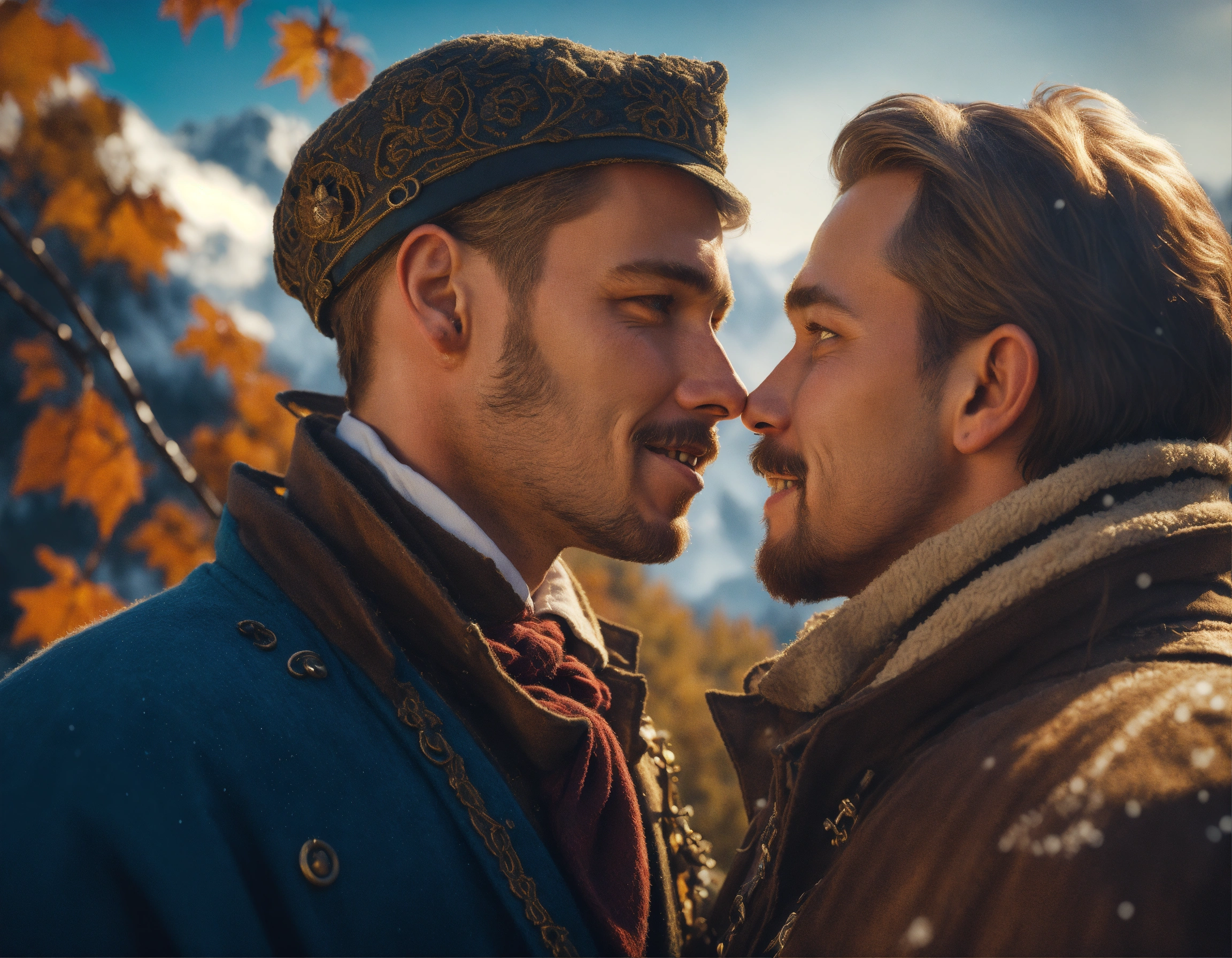 Lexica - Vintage, a beautiful slavic man in traditional slavic costume ...