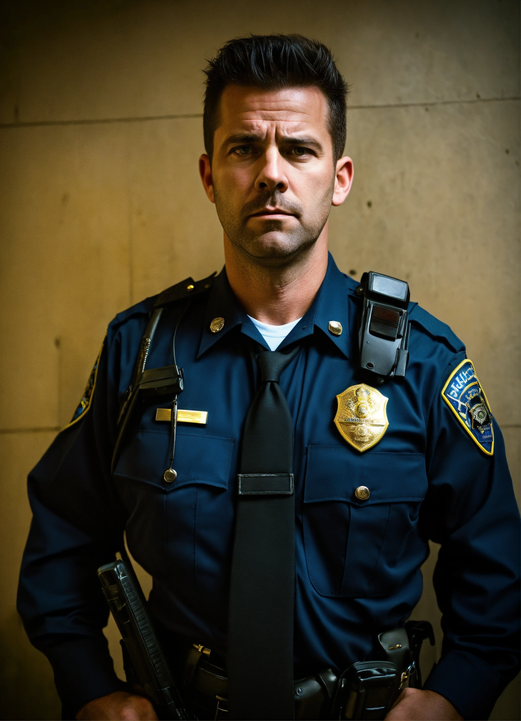 Lexica - Scared random looking unique expressive police officer ...