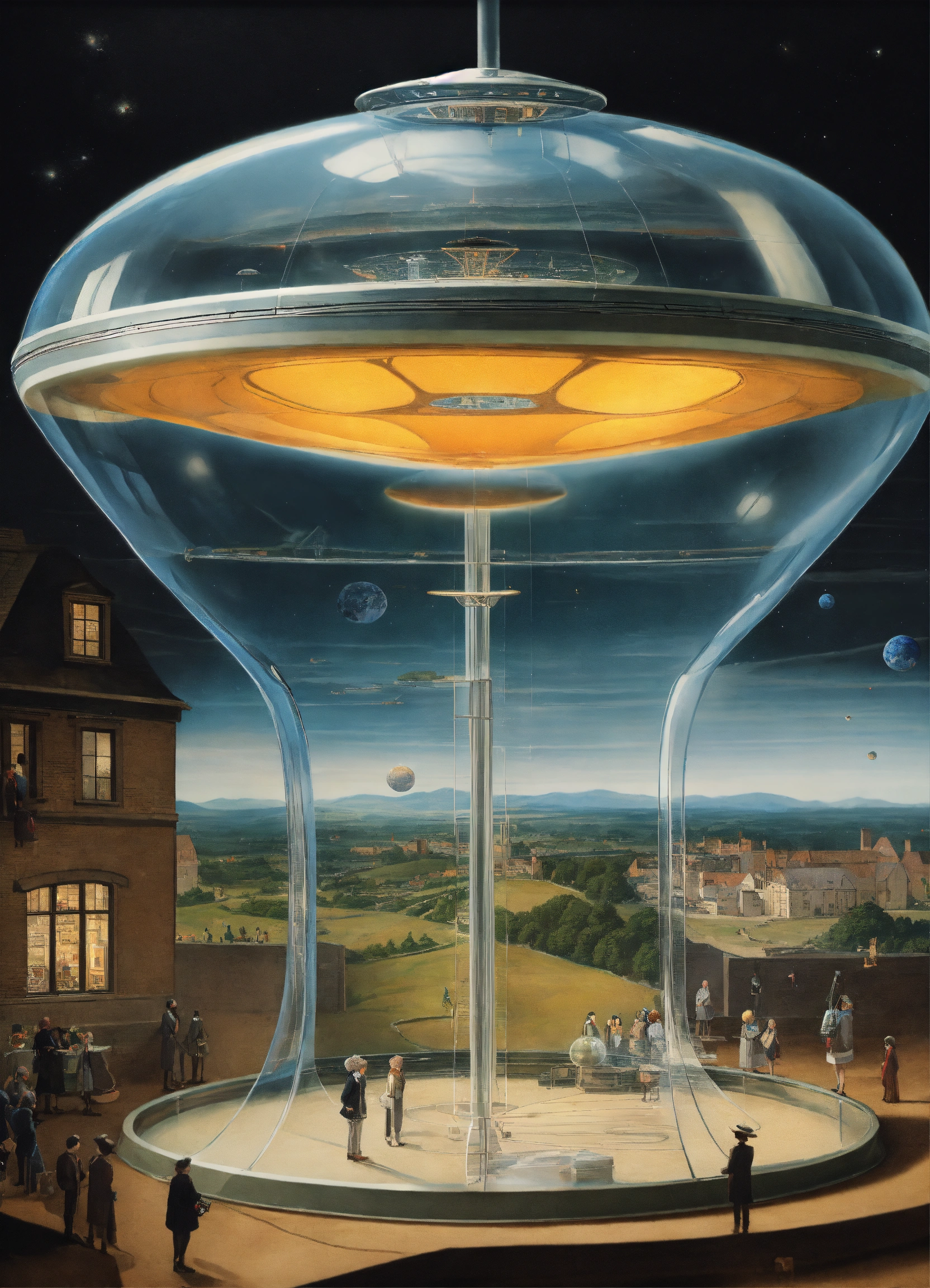 Lexica - A photorealistic close-up view from inside a giant transparent ...