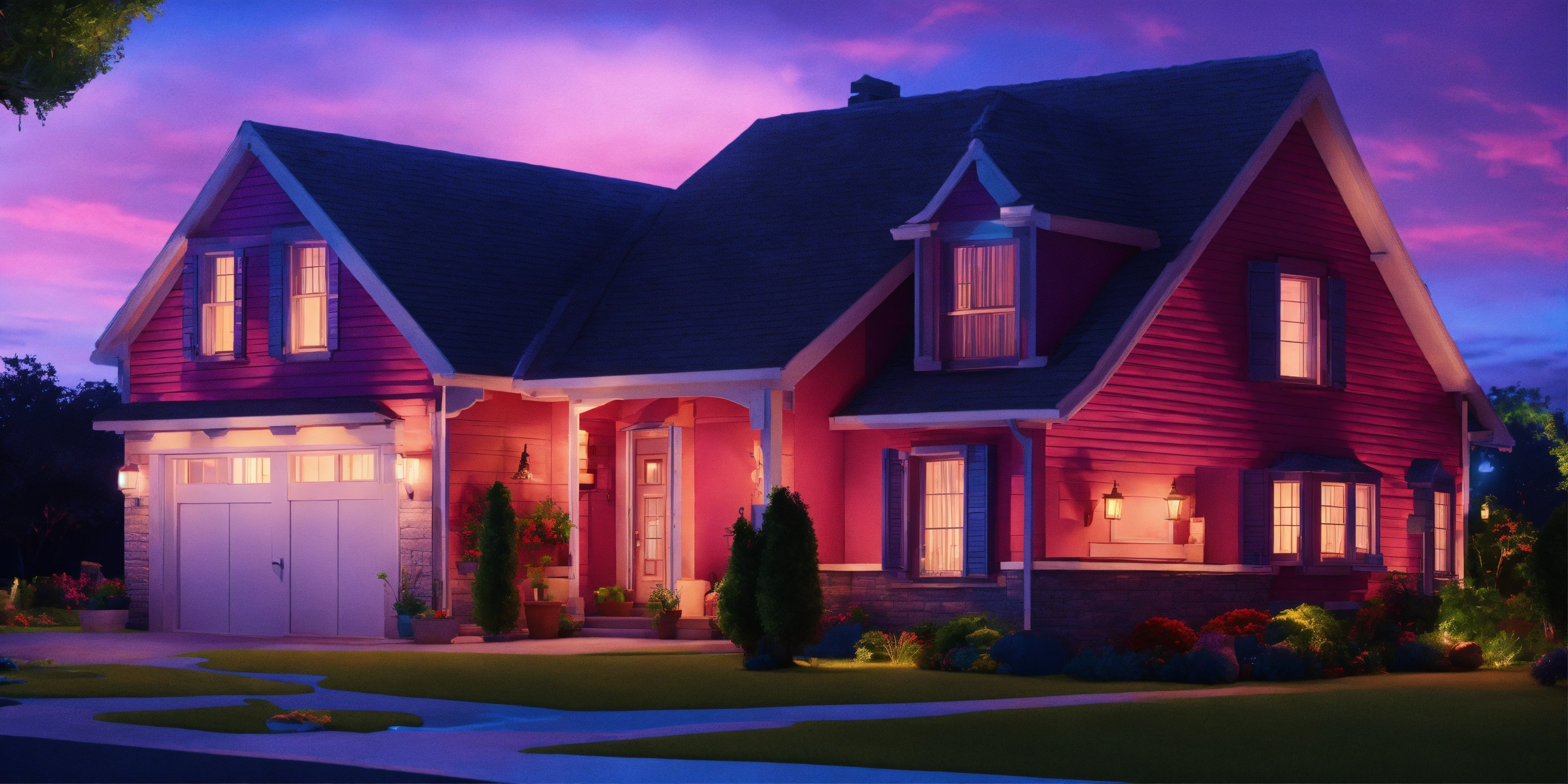 Lexica - CGI! Pixar style 80's home exterior. house party. no people ...