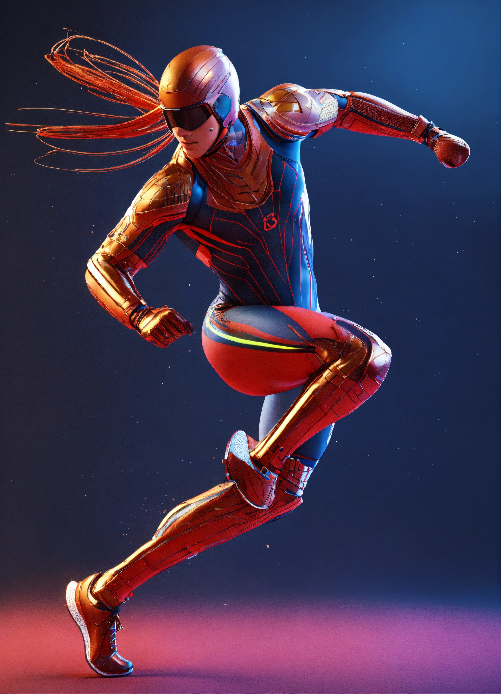 Lexica - Futuristic athlete designs, hard edges, complex and vibrant ...