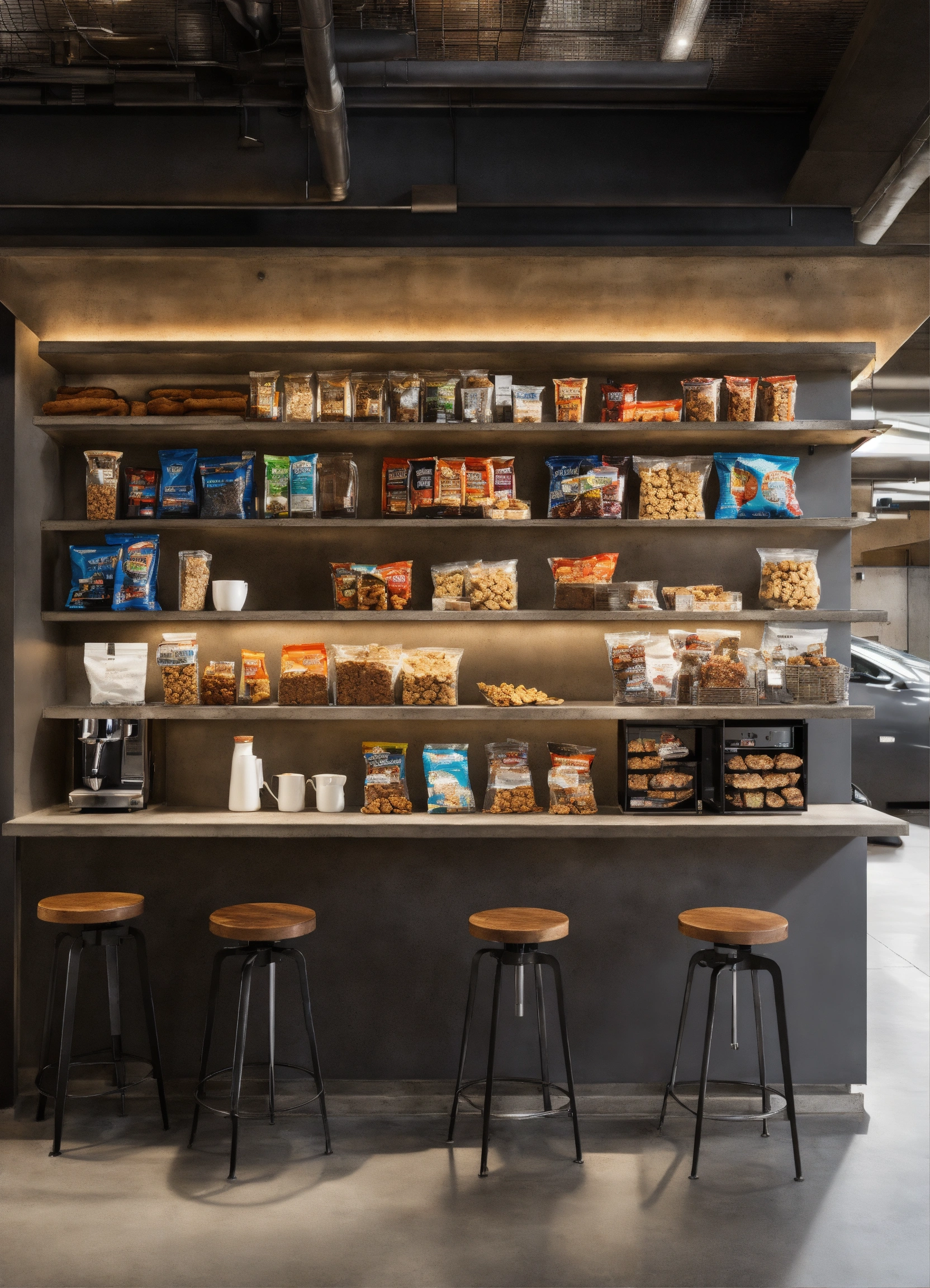 Lexica - A self serve breakroom snack bar with snacks on an easy to ...