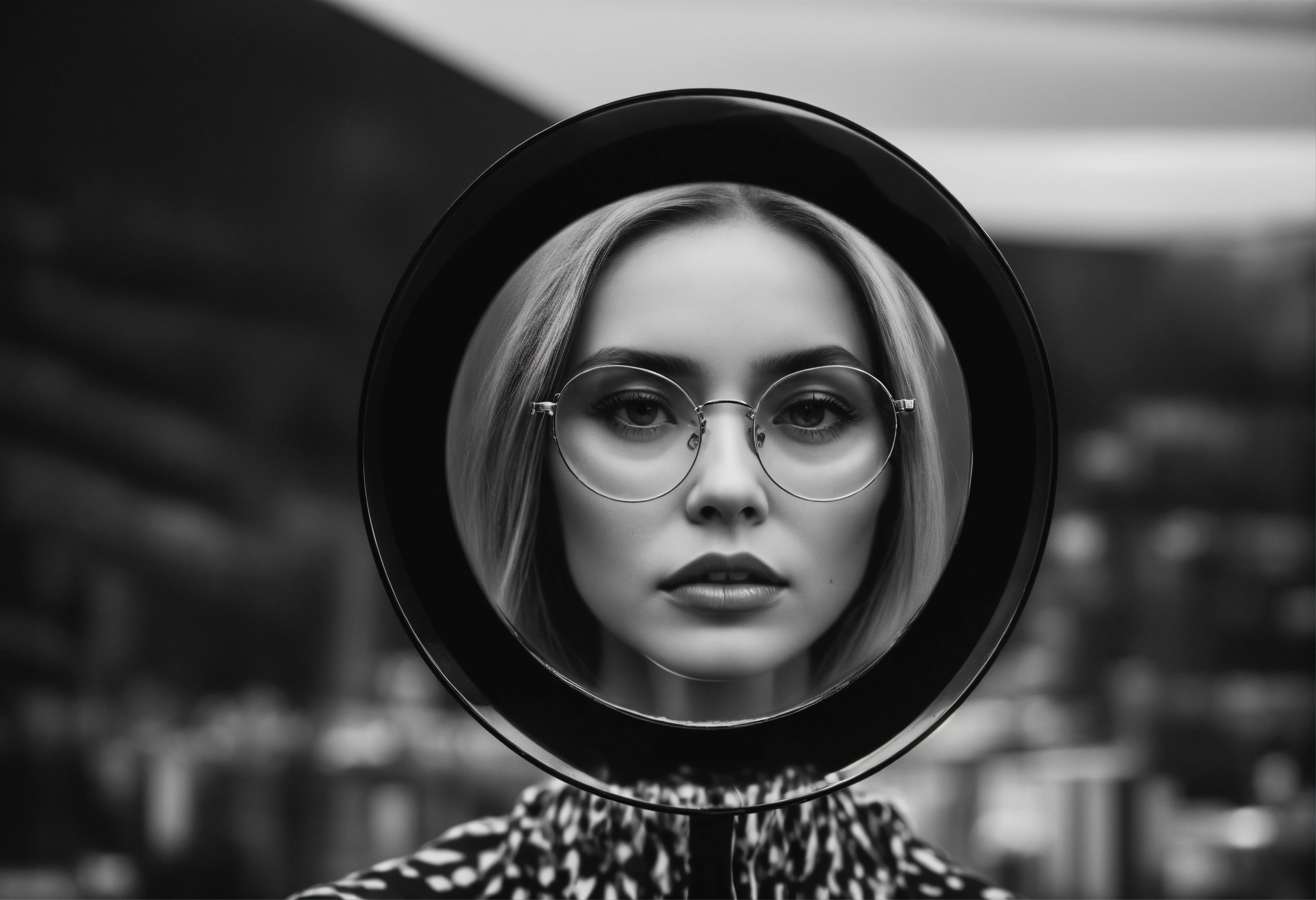 Lexica - Art Women glasses, clear looking through a transparent glass ...