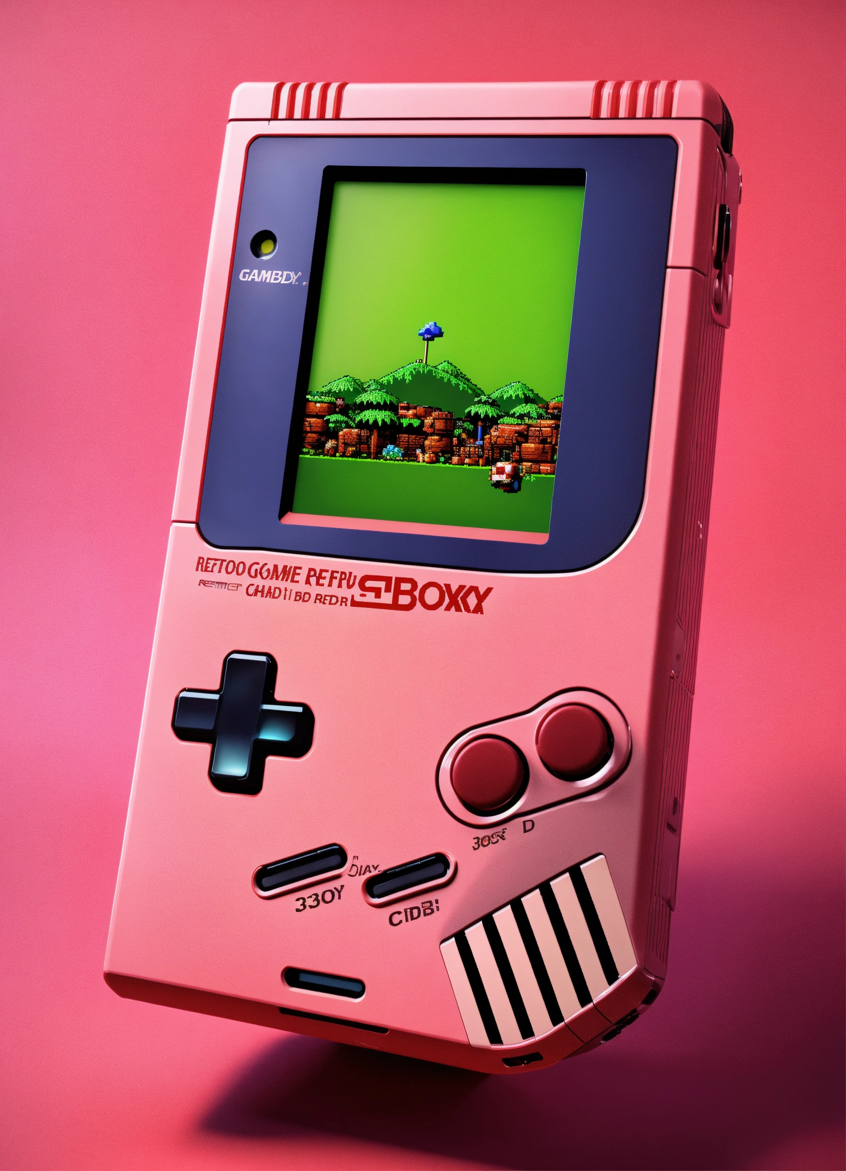 Lexica - 3D retro game boy render