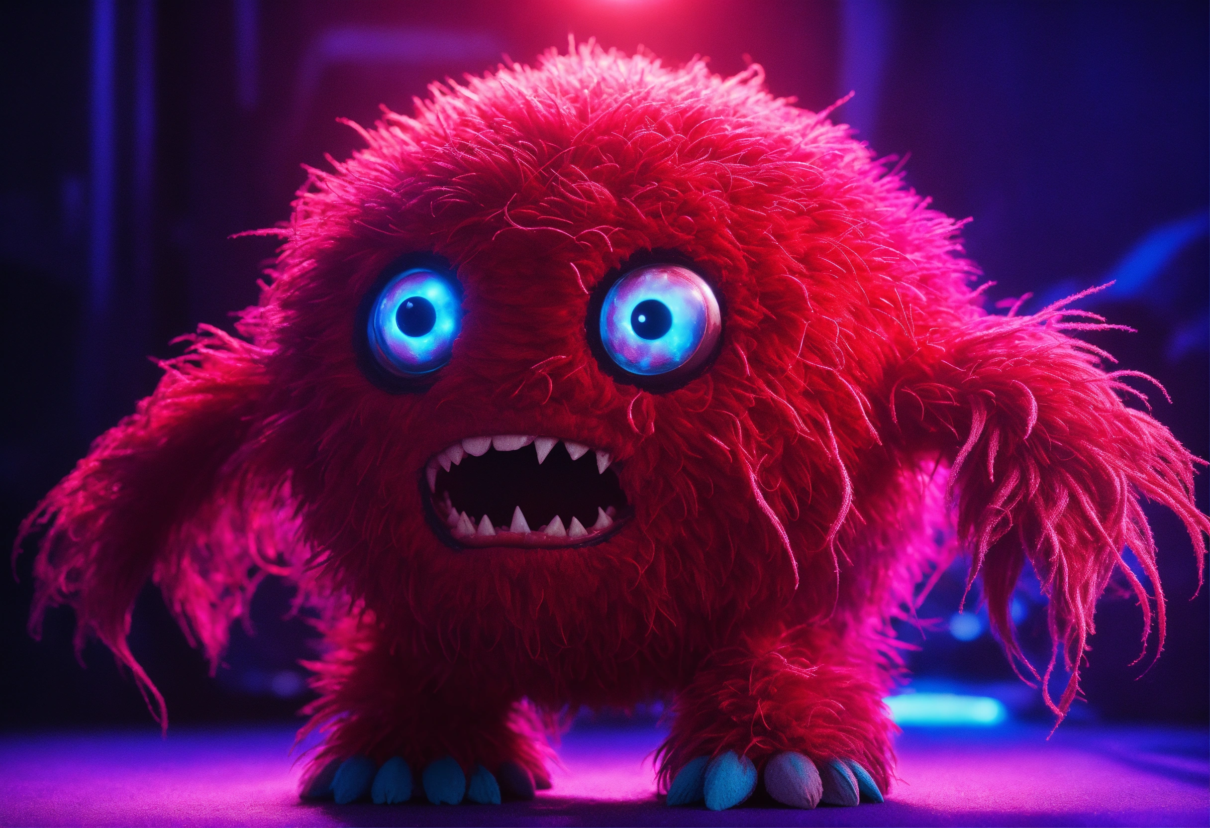 Lexica - CGI! scary looking red germ monster character. Highly detailed ...