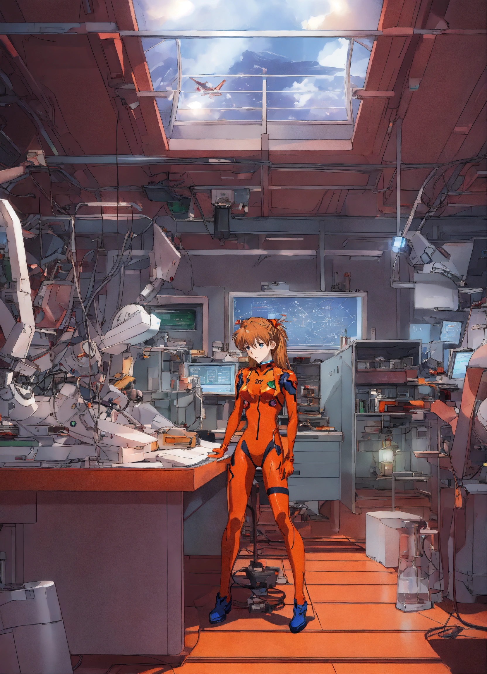 Lexica - Beautiful illustration of a stressed out Asuka Langley Soryu ...