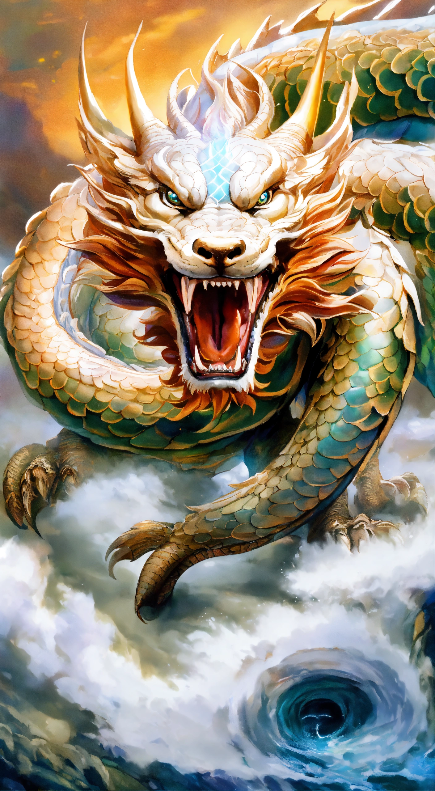 Lexica - The mystical world of spiritual art creates a frontal face of ...