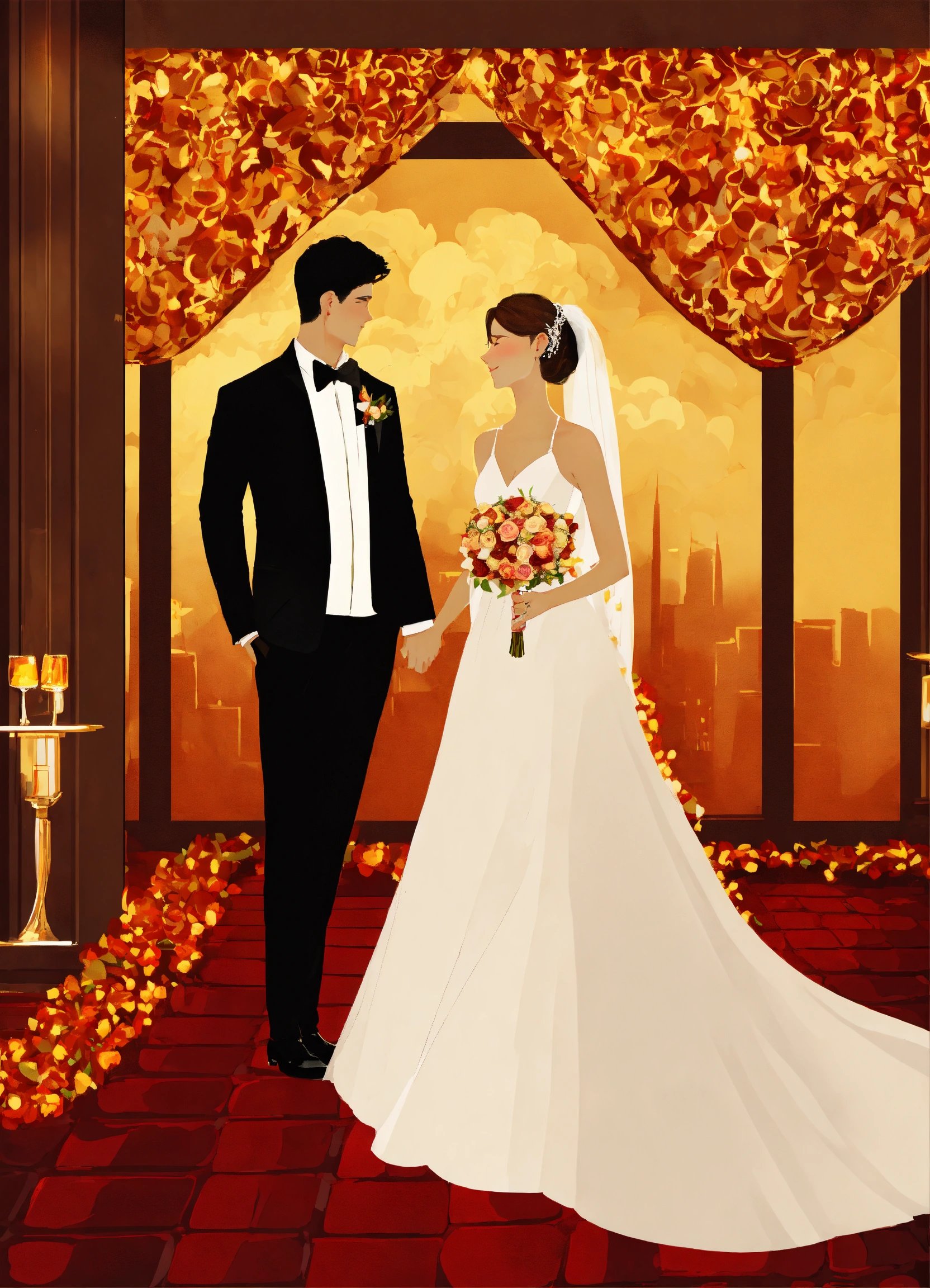 Lexica - BRIDE AND Groom WEDDING BACKGROUND, RICH RESTAURANT