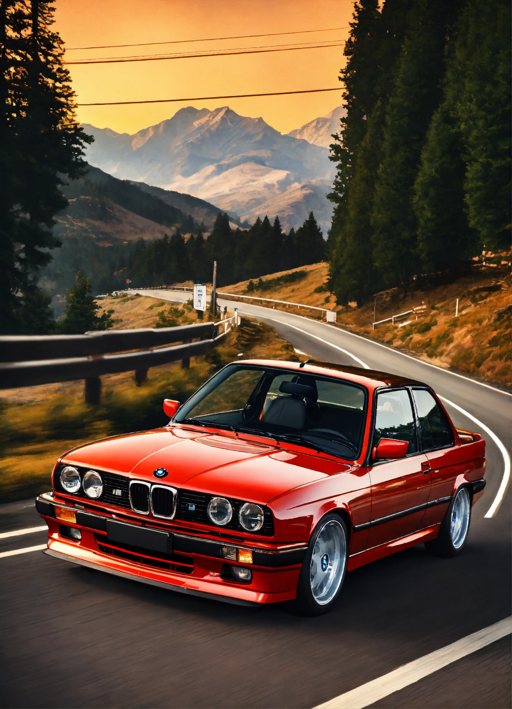 Lexica - Sleek BMW E30 in its iconic design, positioned prominently ...