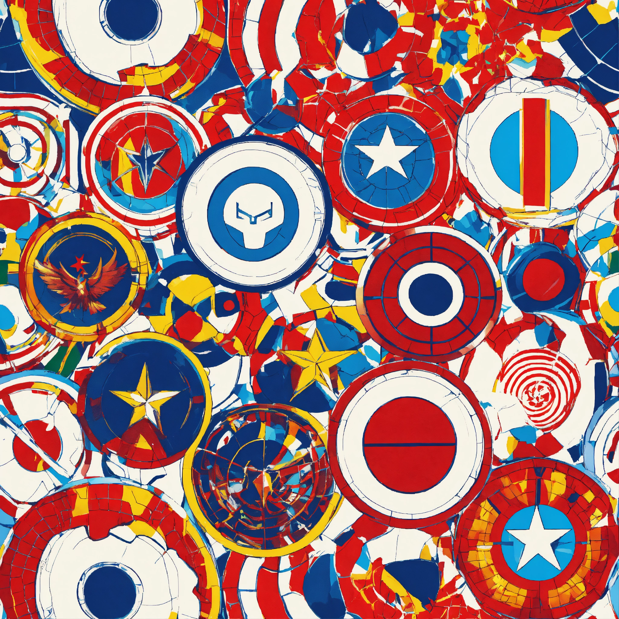 Lexica - Seamless Marvel on a white background