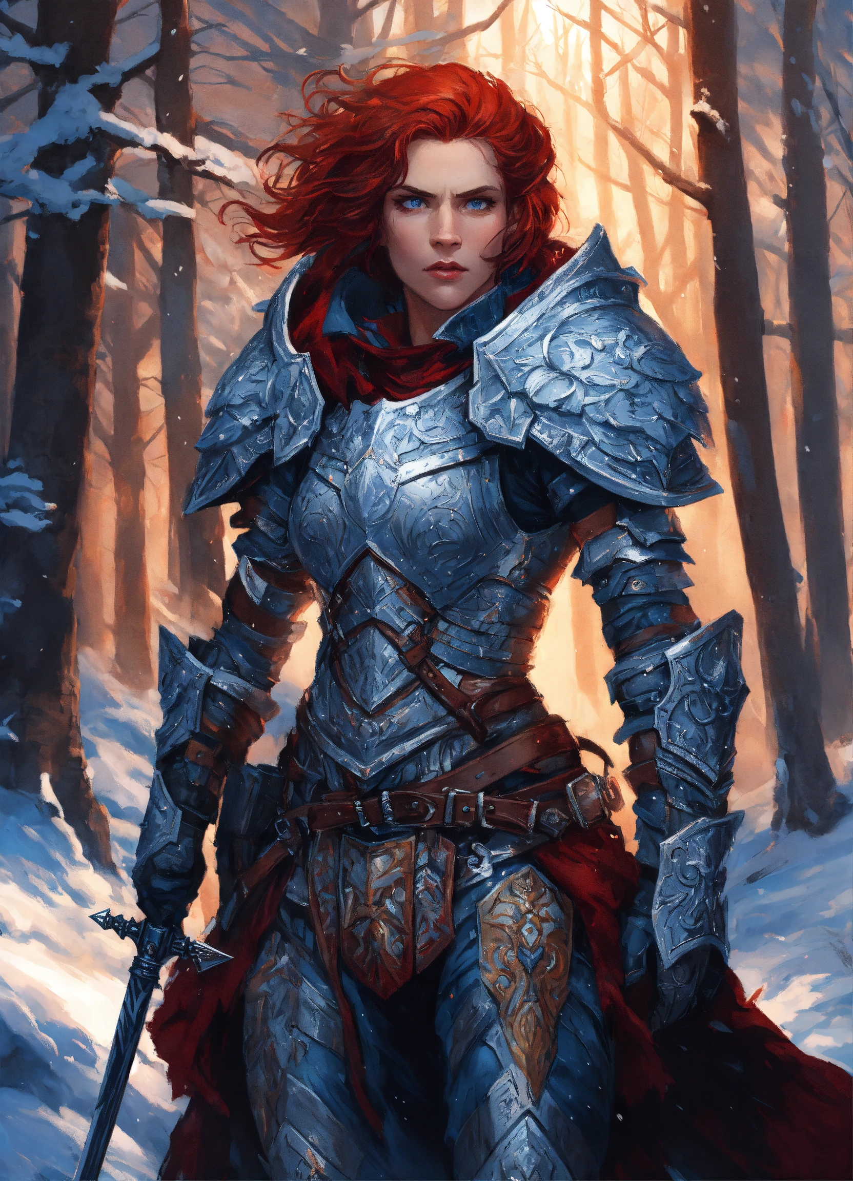 Lexica - A strong rugged woman in intricate armor, highly detailed ...