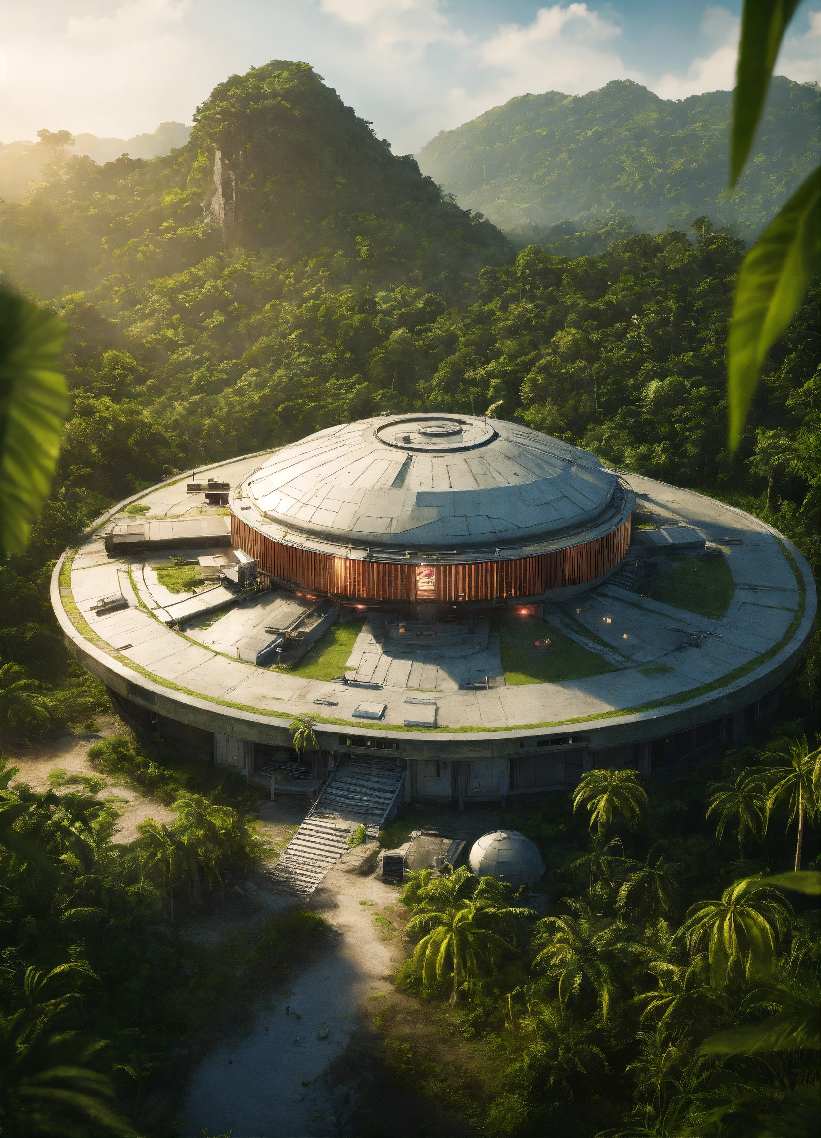 Lexica - Ultra realistic photo of a highly advanced military compound ...