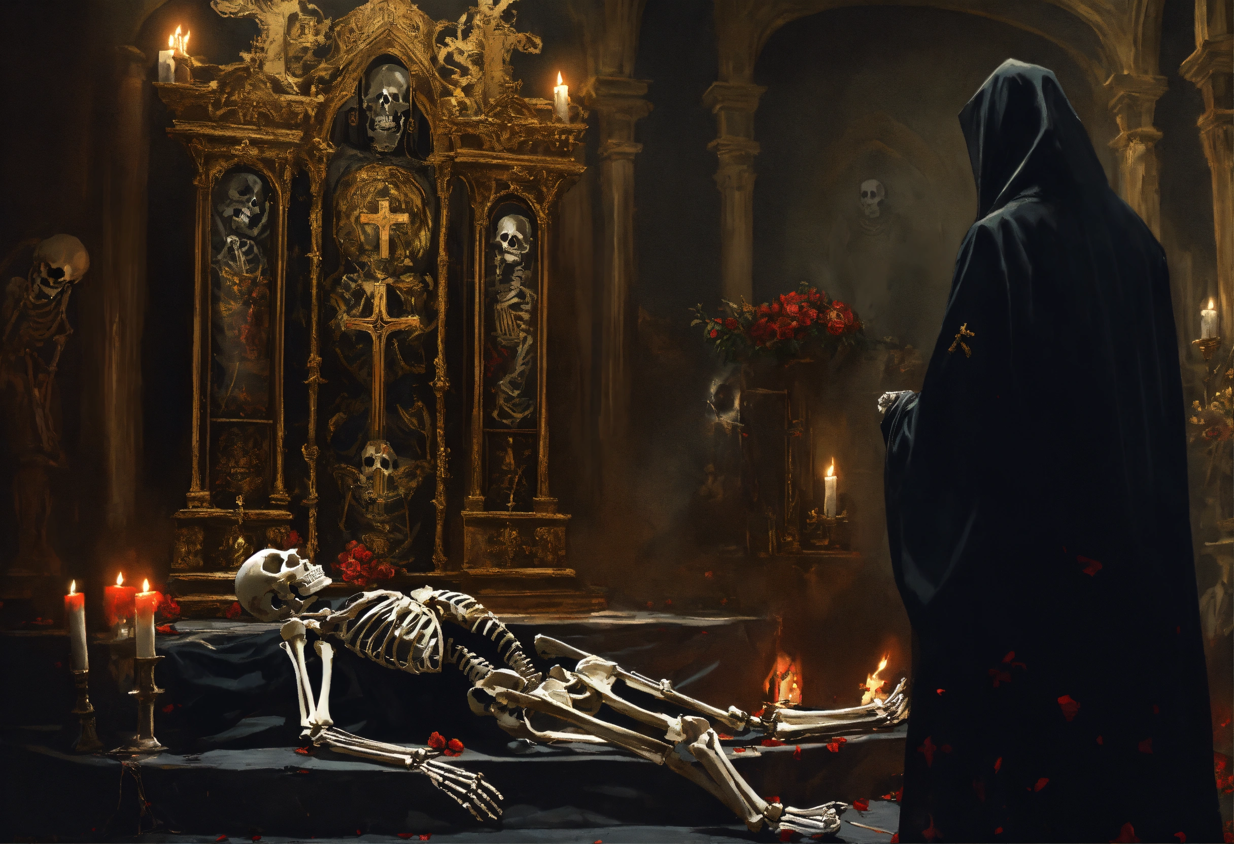 Lexica - Theme A human skeleton devours the soul from its follower ...