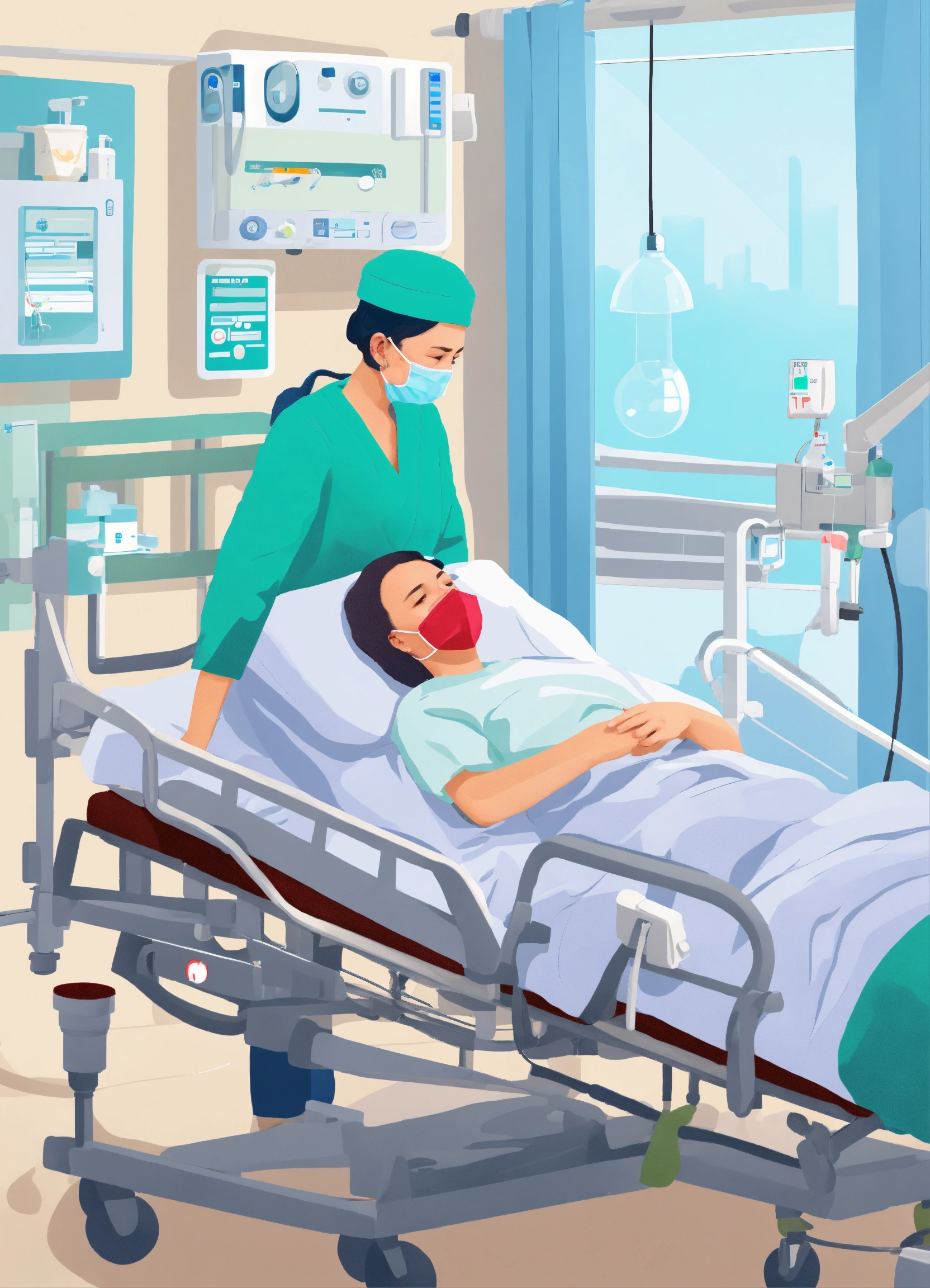 Lexica - Sick people in hospital ,covid19