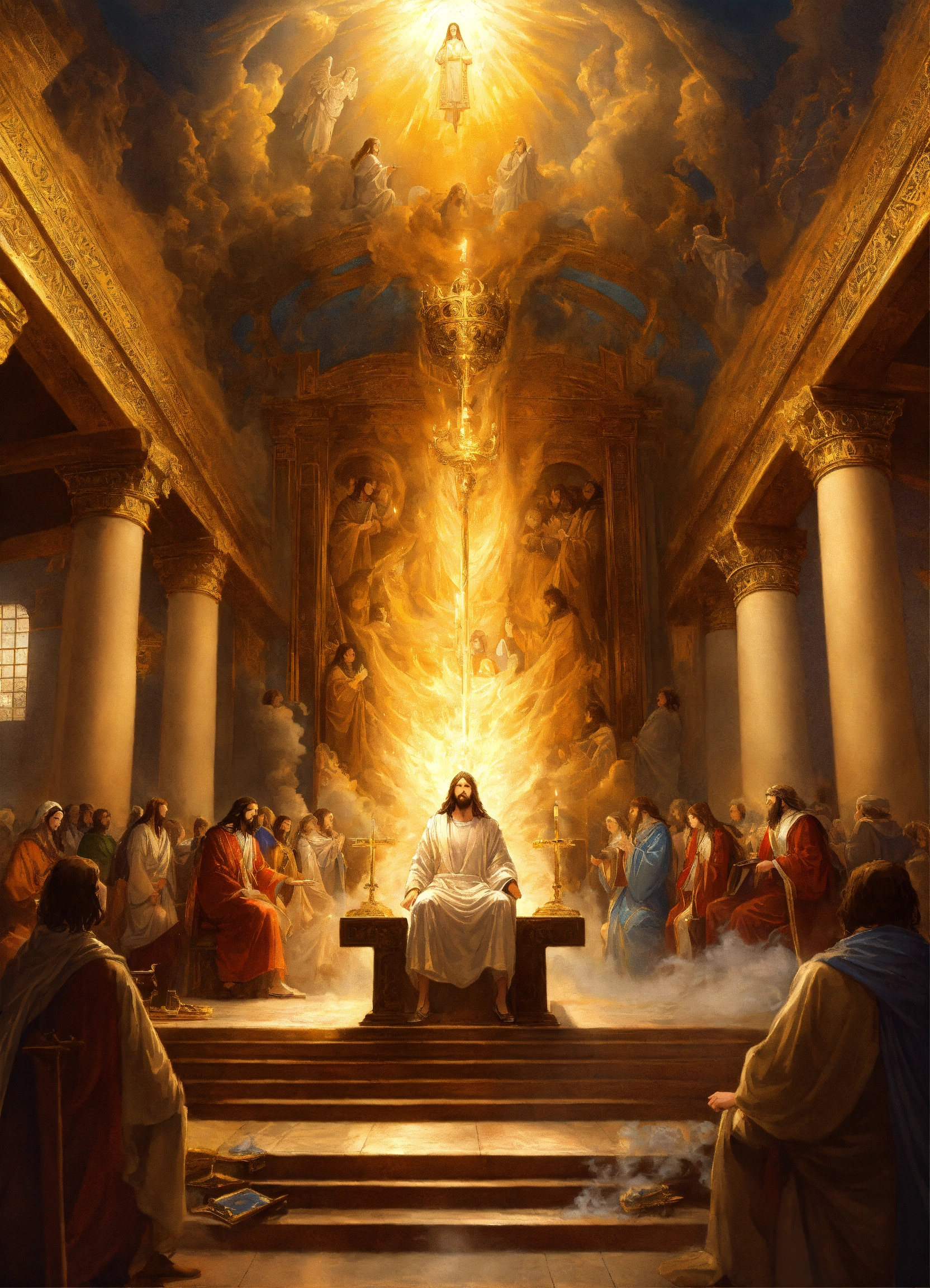 Lexica - Jesus Christ high and exalted and seated on a throne and the ...